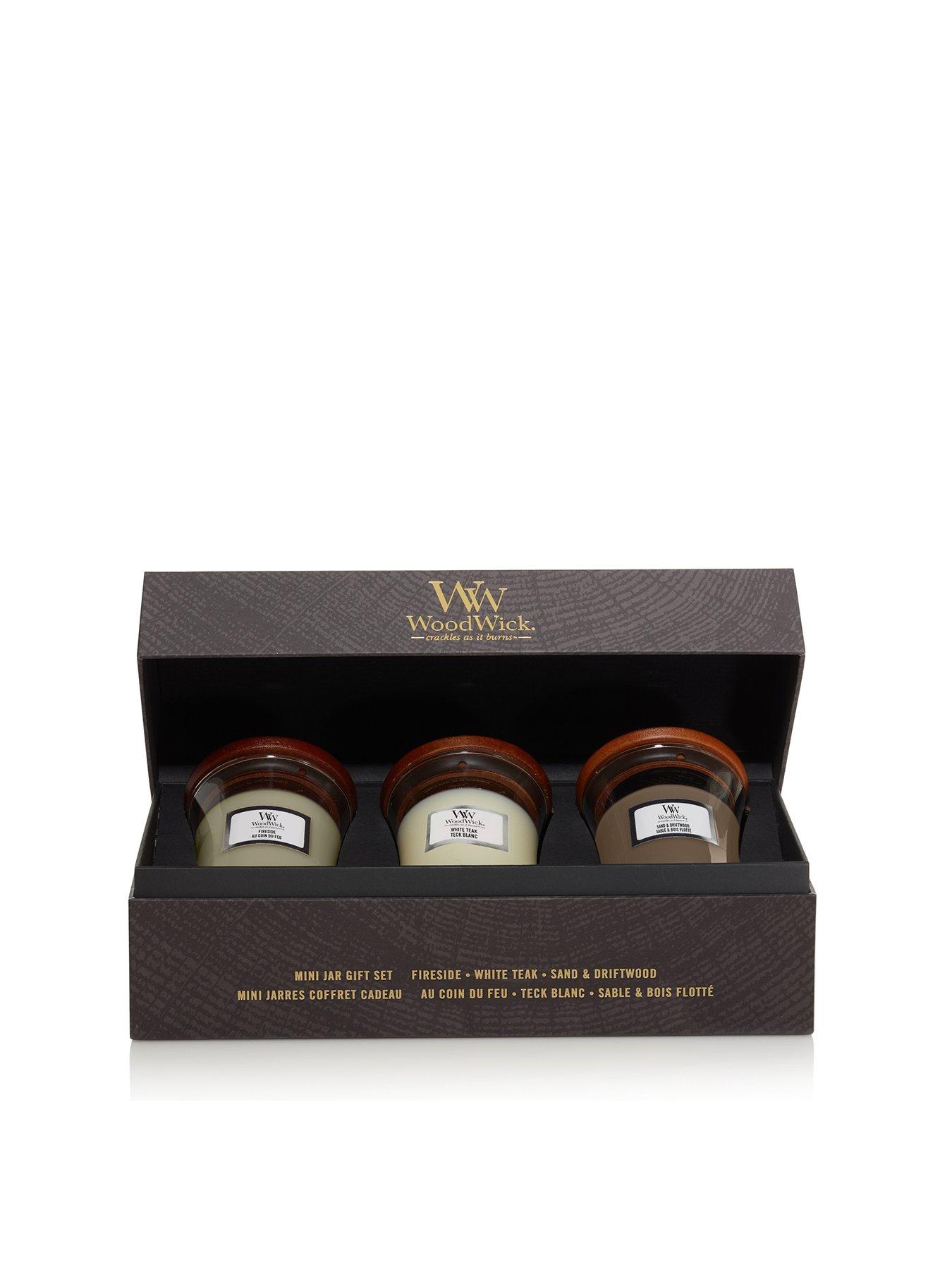 WoodWick Set of 3 Woody Mini Hourglass Candles Gift Set | Very