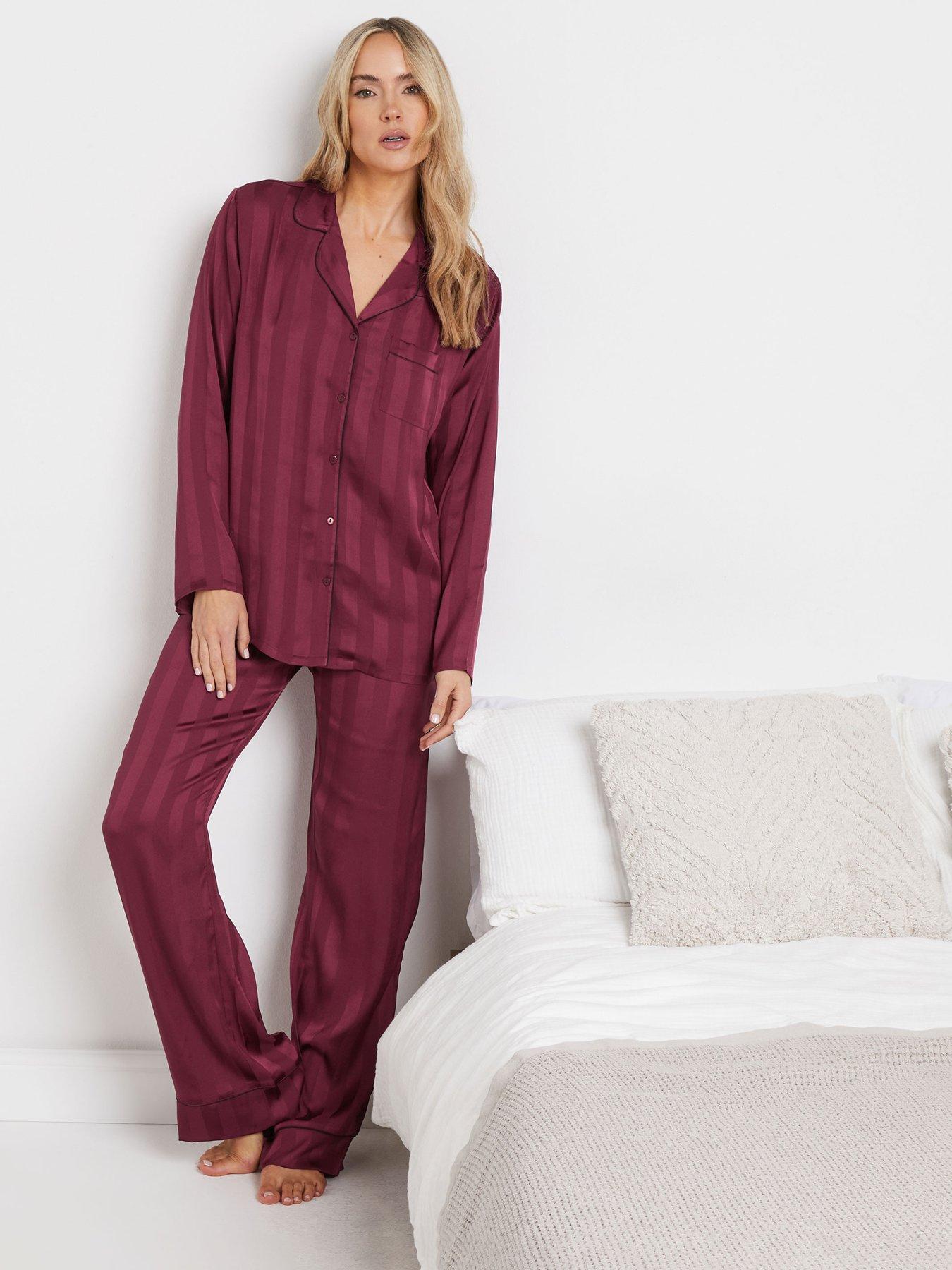 Long Tall Sally Tall Jacquard Stripe Satin Pj Set | Very