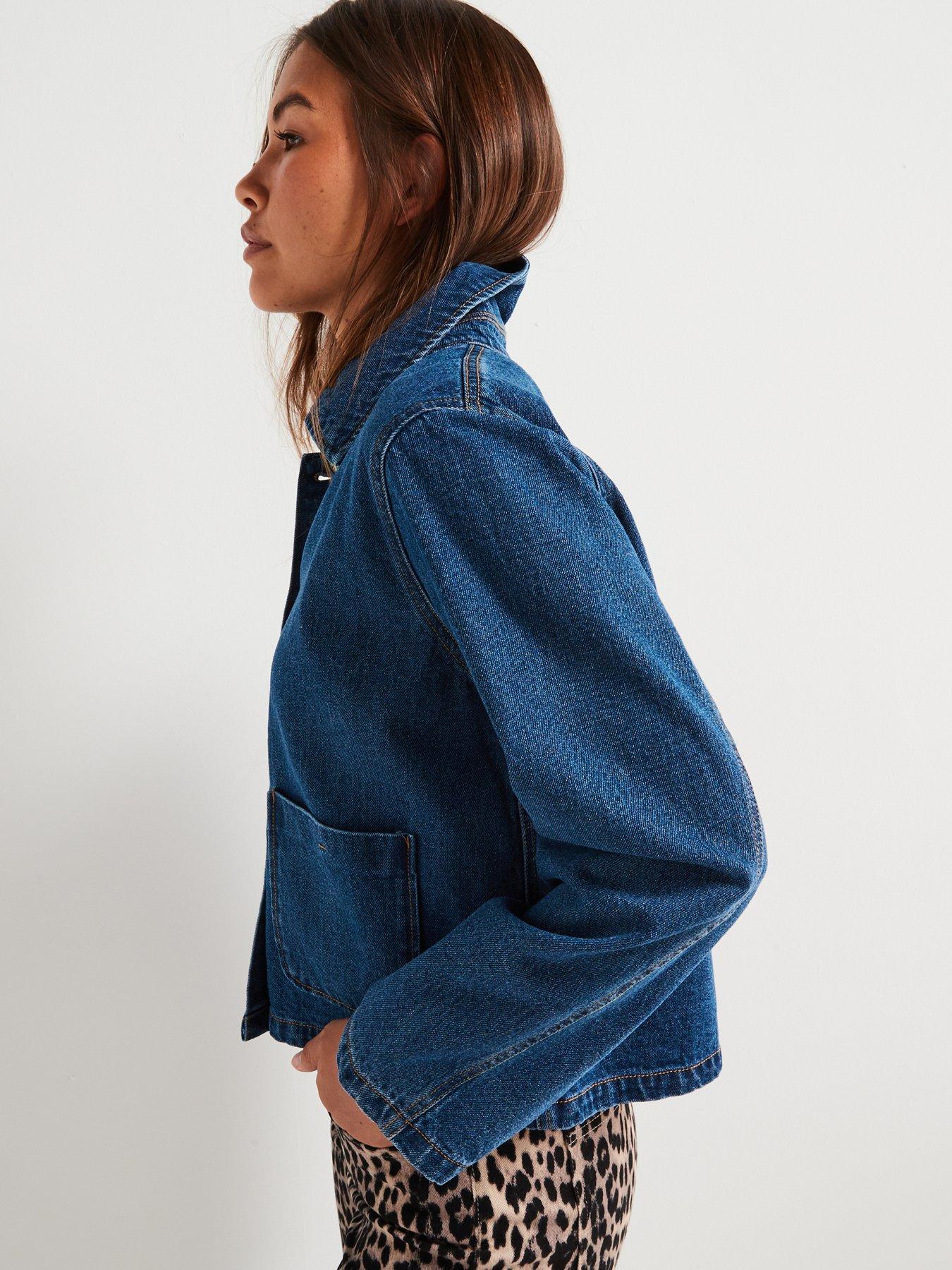Only Denim Long Sleeve Pocket Jacket - Blue | Very