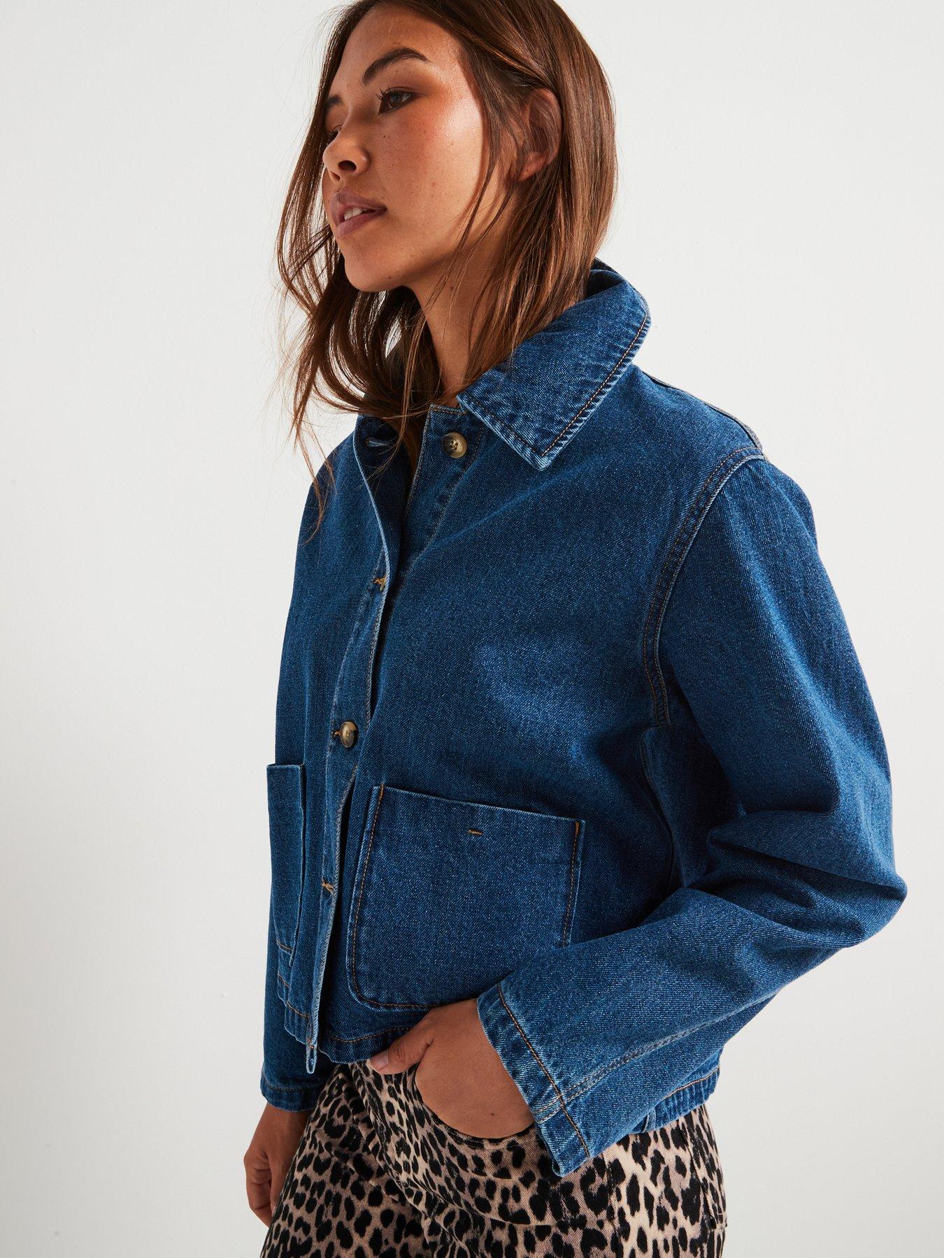 Only Denim Long Sleeve Pocket Jacket - Blue | Very