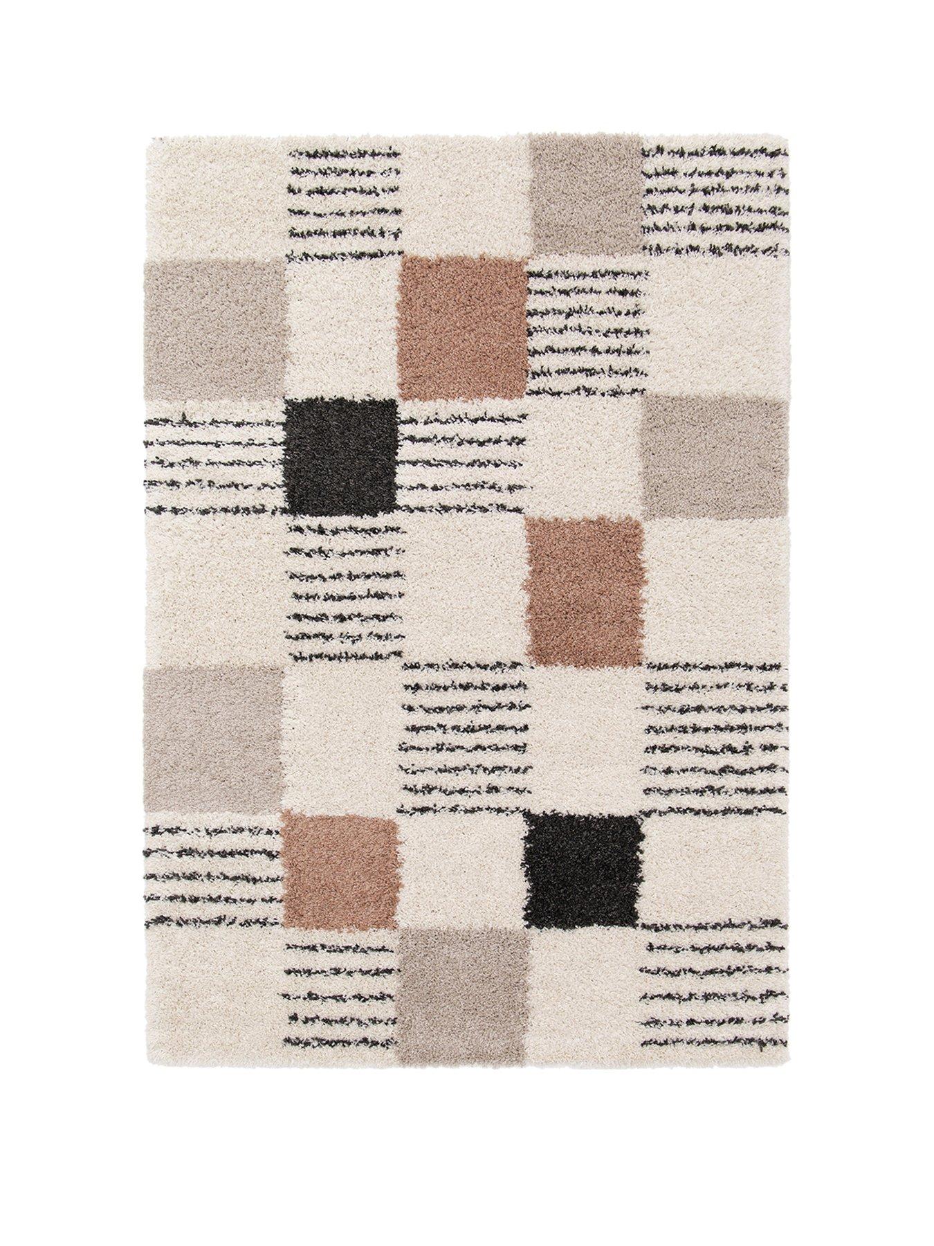 Very Home Nomad Blocks Shaggy Rug - Multi | Very