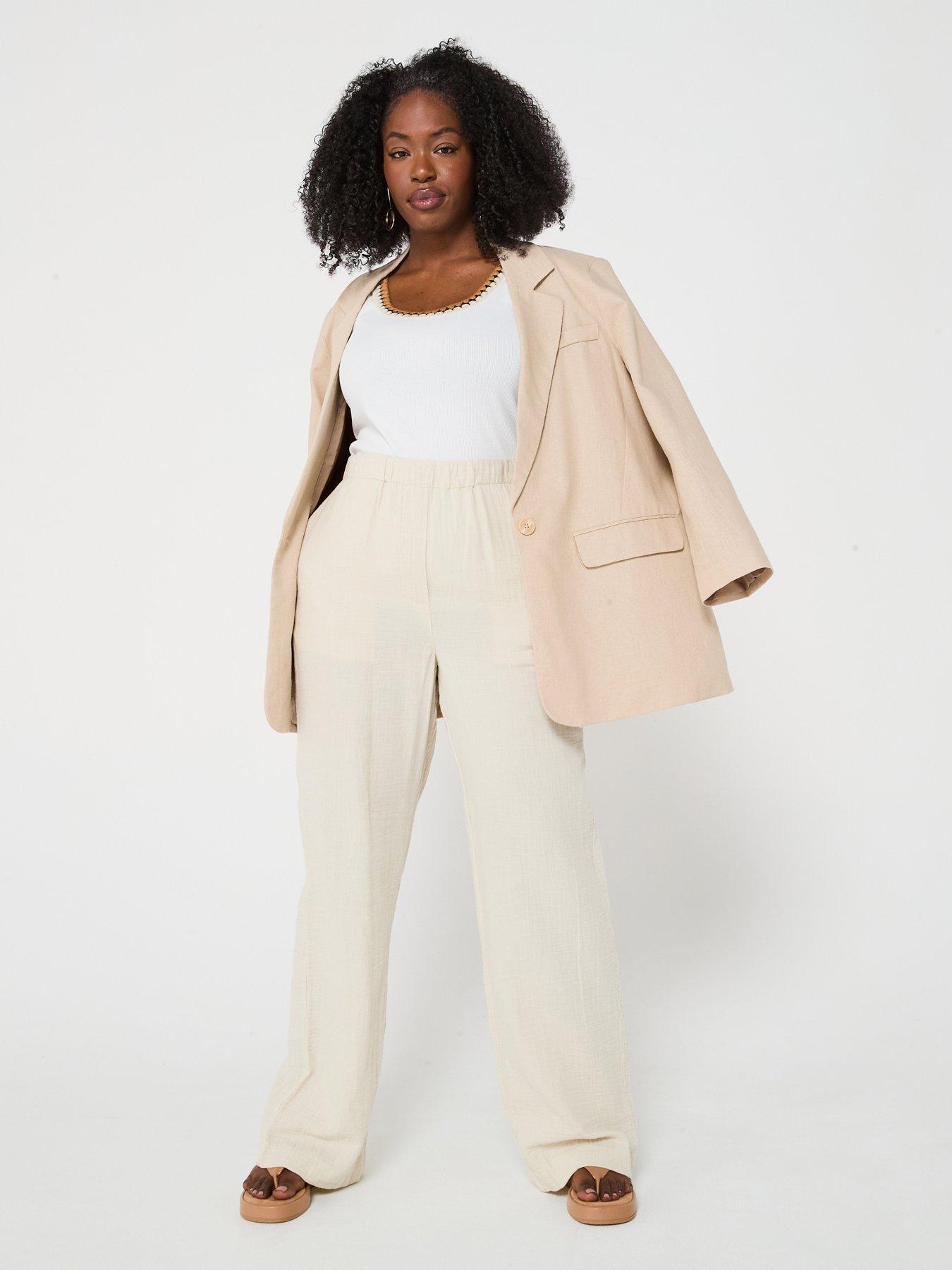 V by Very Curve Trim Detail Longline Vest - White | Very