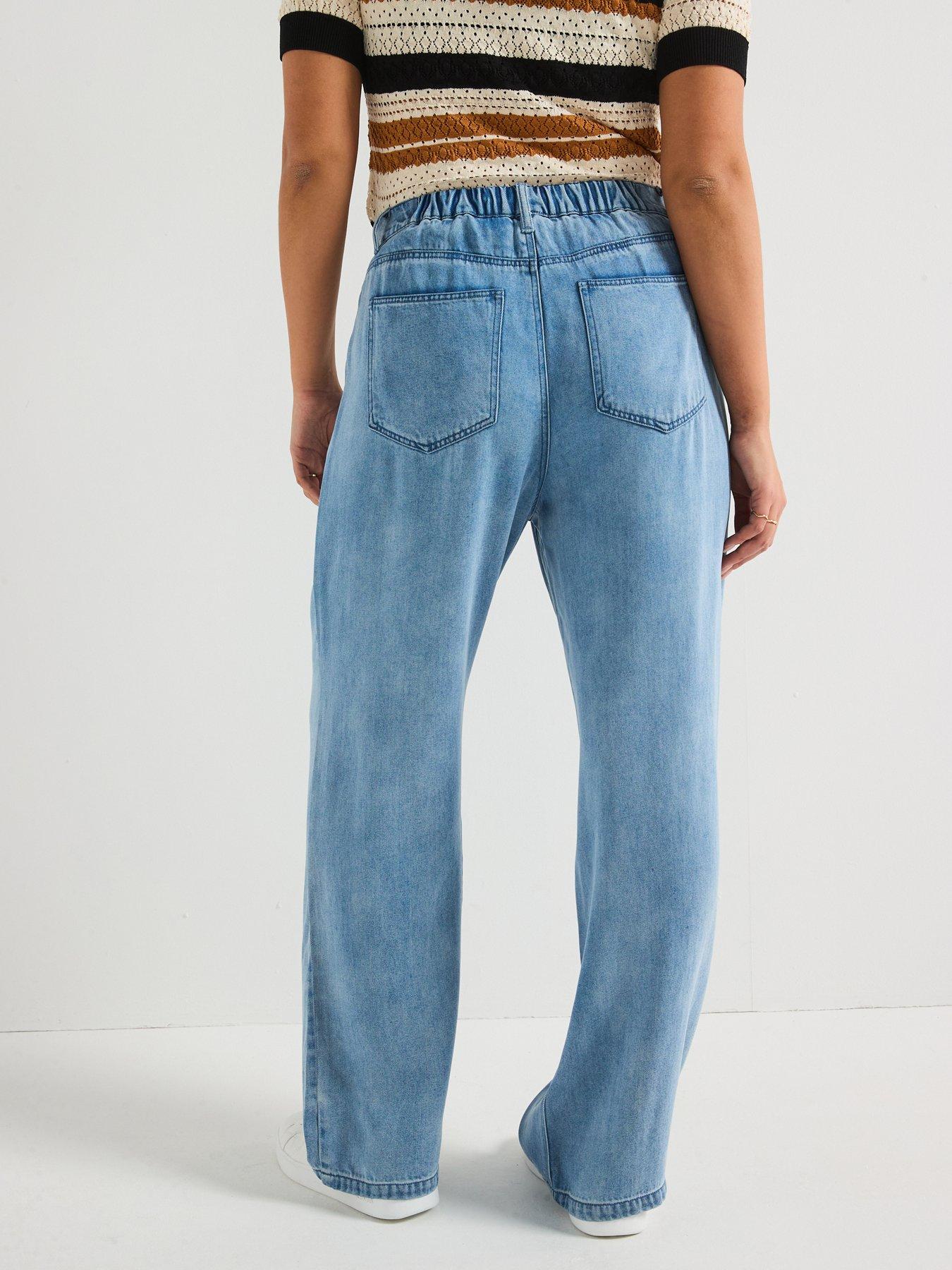 The Very Collection Curve Wide Leg Elasticated Waist Soft Touch Jean | Very
