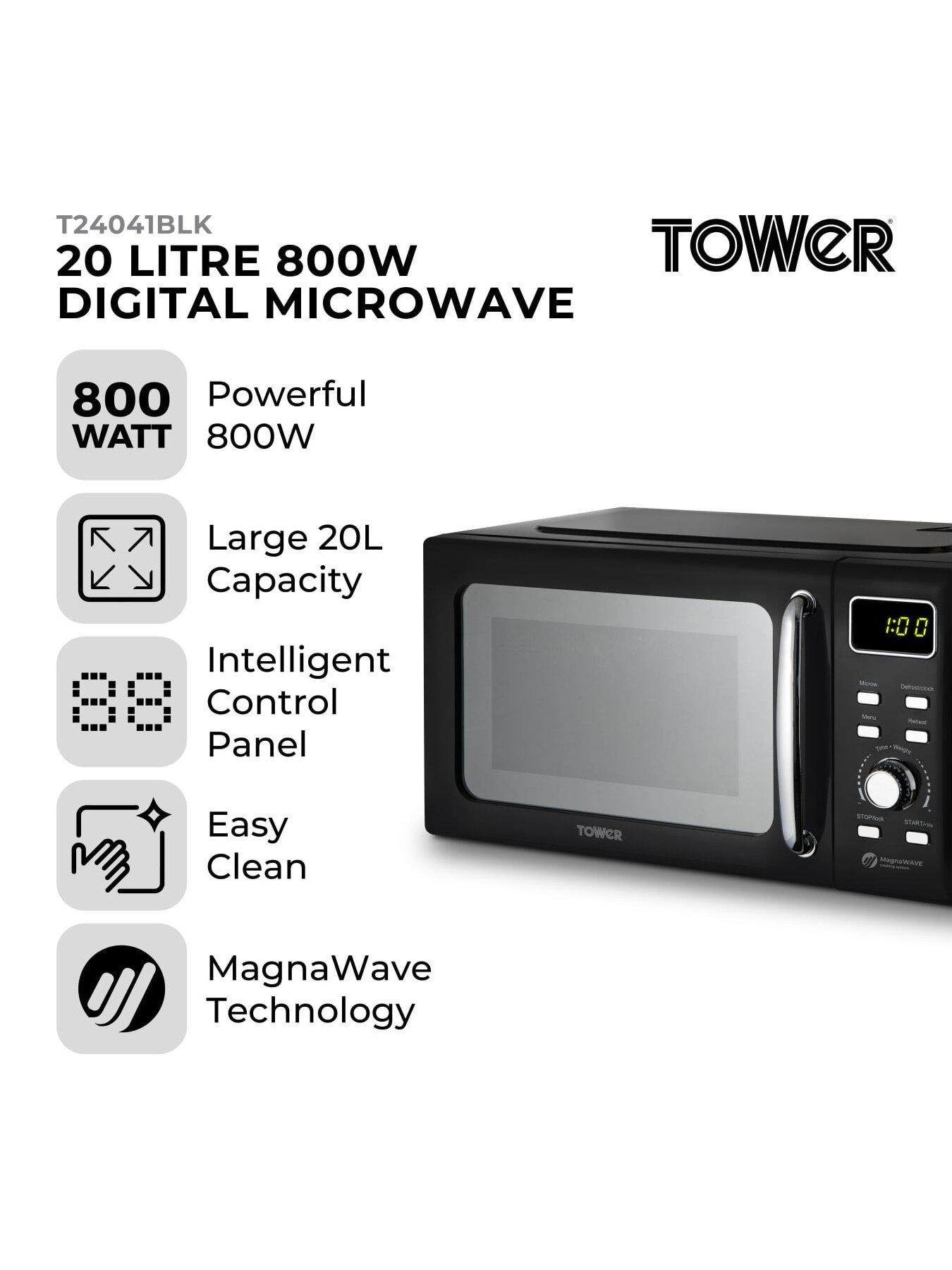 Tower 20L 800W Digital Microwave | Very