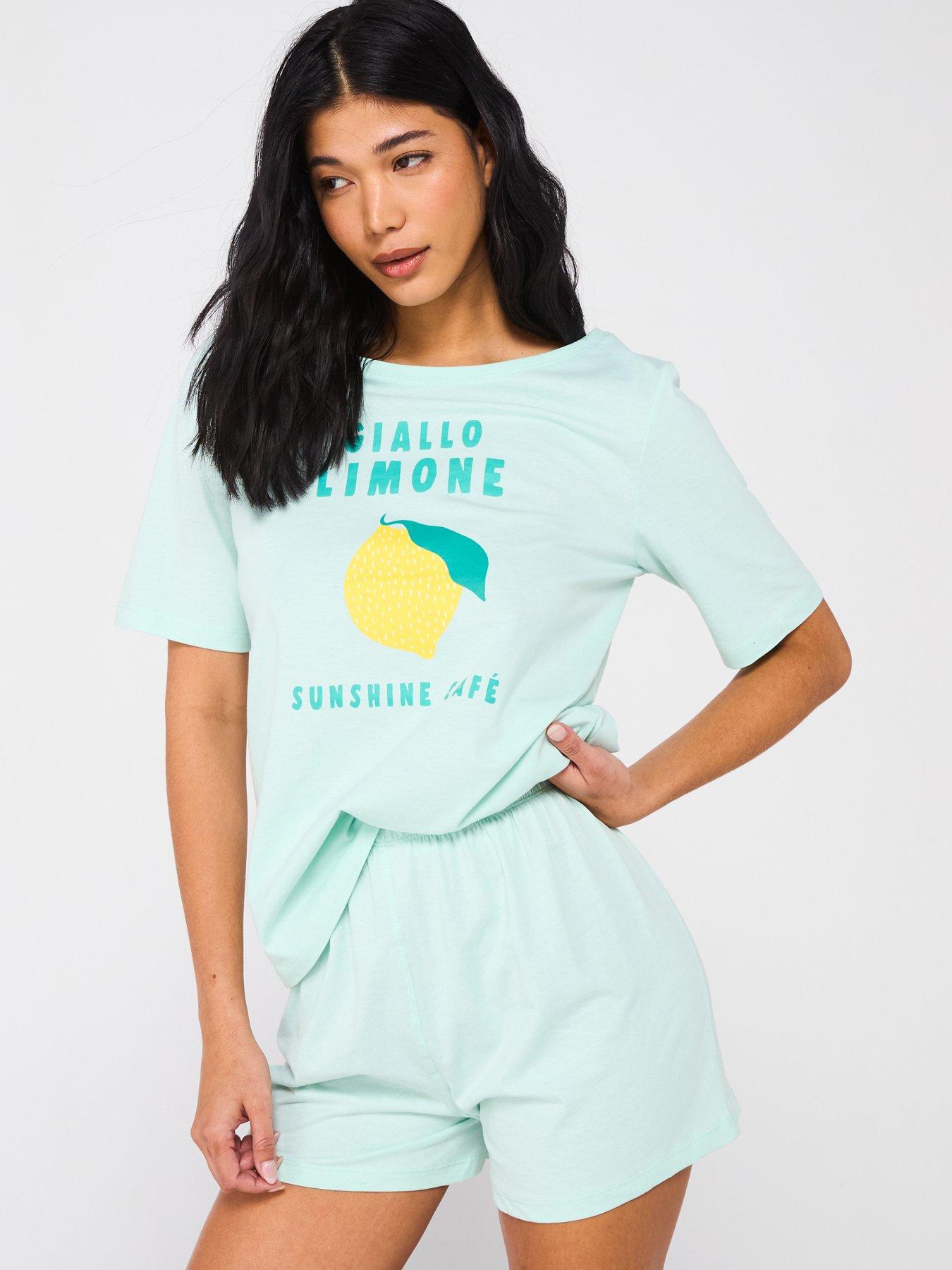 Everyday 2pk Printed Lemon Short Sets | Very