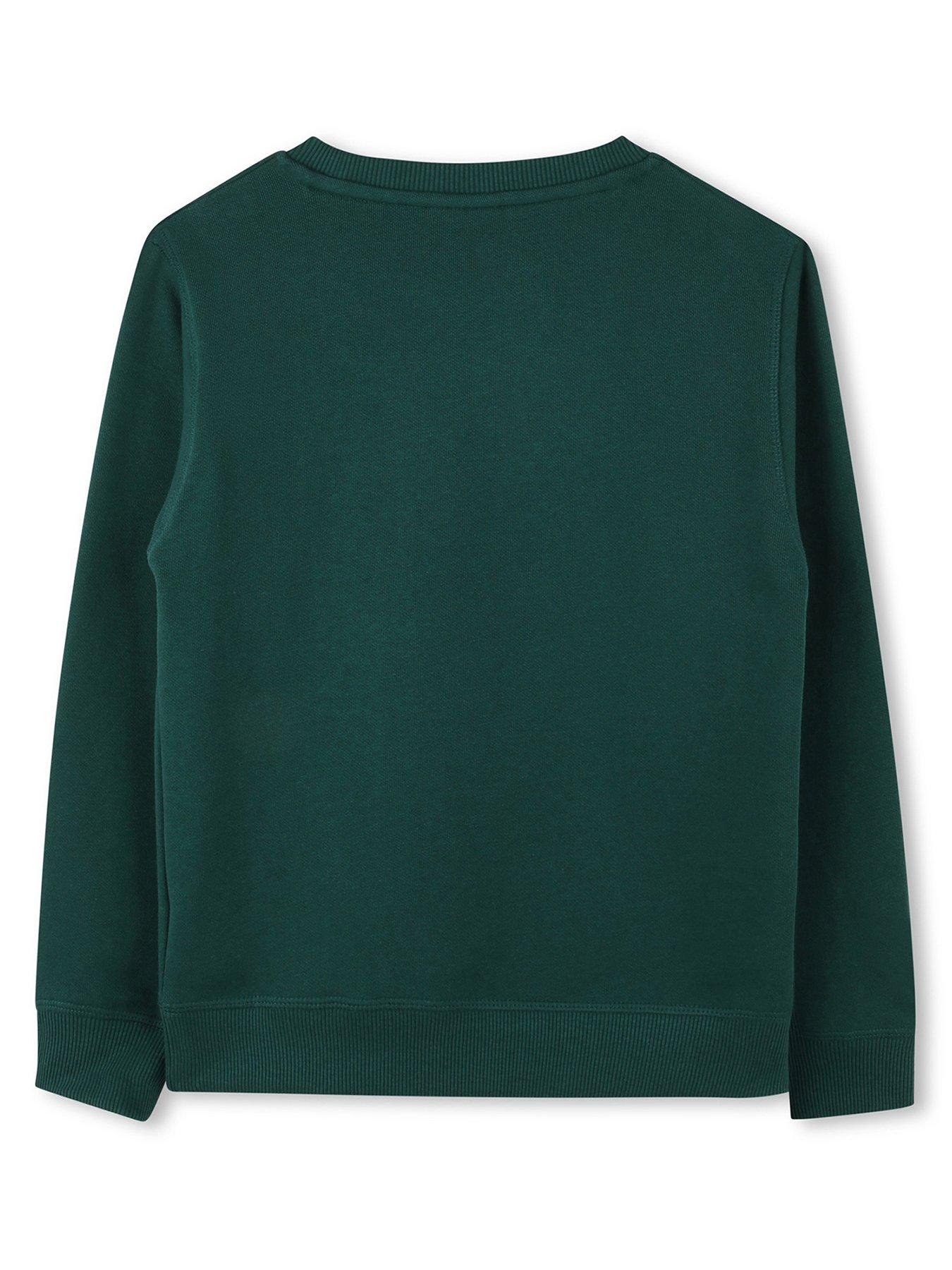 HUGO Boys Square Logo Sweatshirt - Green | Very