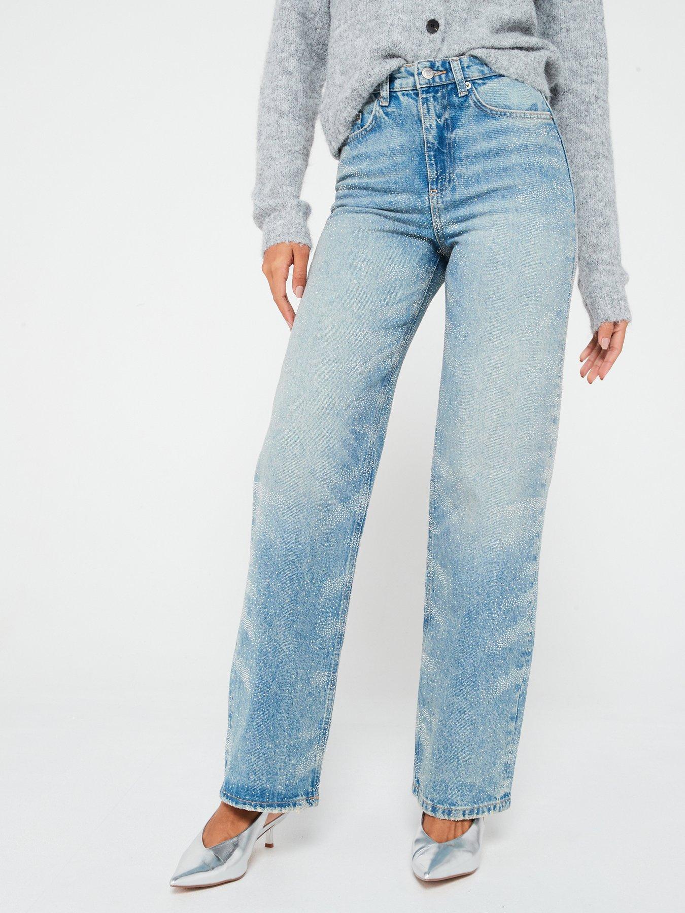 Vero Moda High Rise Wide Leg Jean - Denim - Light Blue | Very