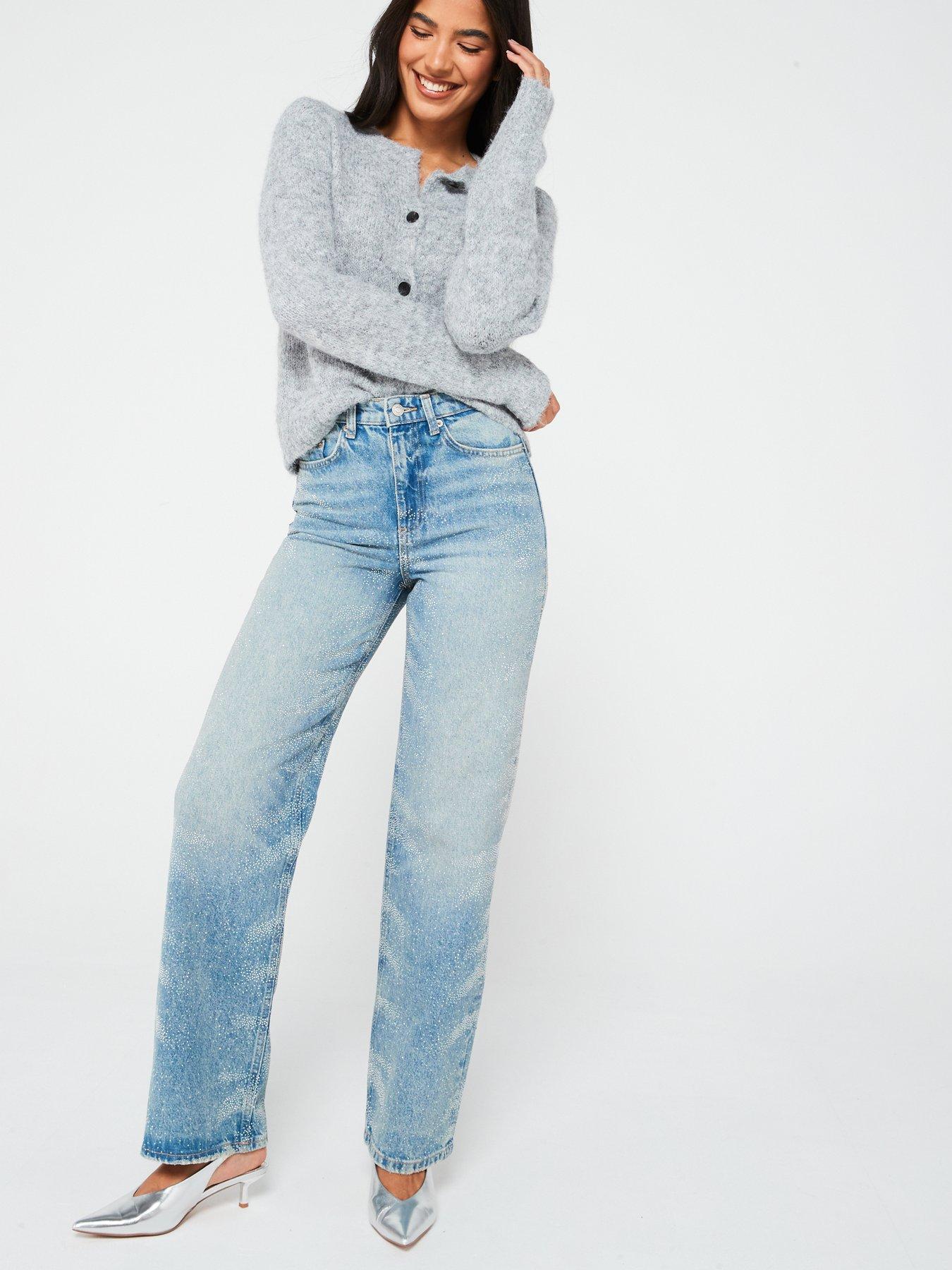 Vero Moda High Rise Wide Leg Jean - Denim - Light Blue | Very