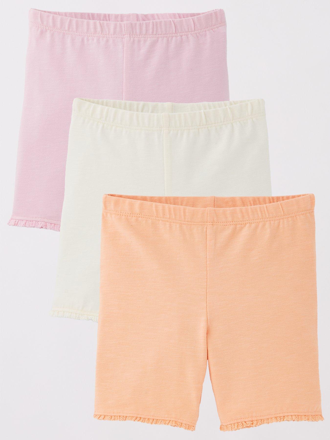 Mini V by Very Girls 3 Pack Crochet Trim Cycling Shorts - Multi | Very