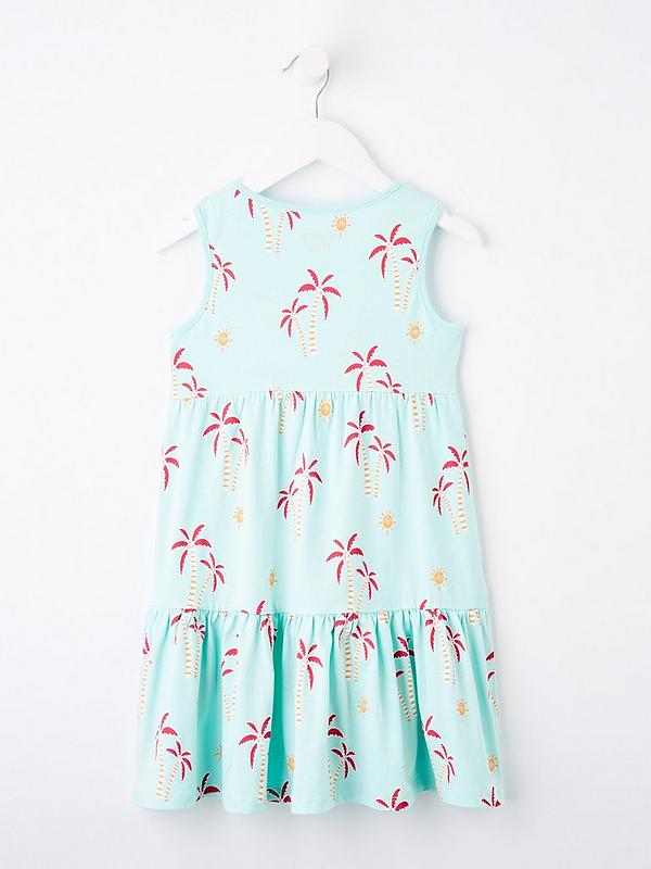 Everyday Girls Palm Print Sleeveless Dress - Multi | Very Everyday Girls Palm Print Sleeveless Dress - Multi | Very