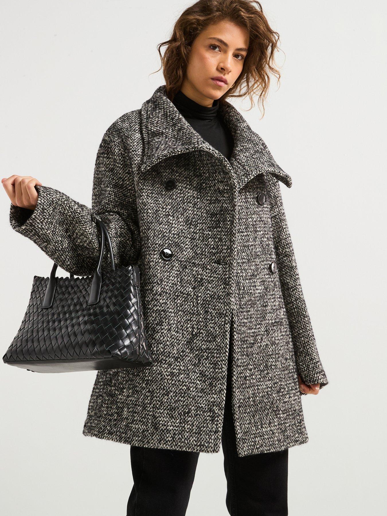 Mango double-breasted Marbled Coat - Grey | Very