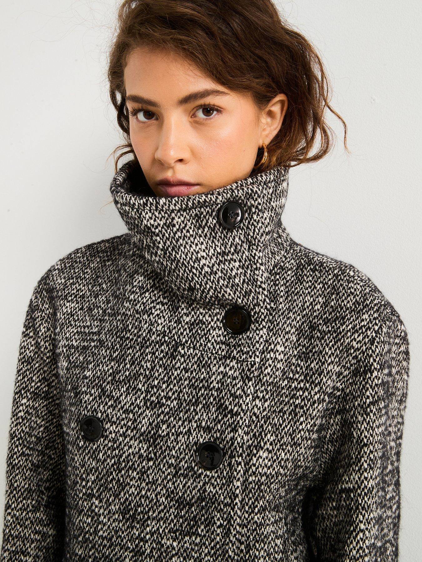 Mango double-breasted Marbled Coat - Grey | Very