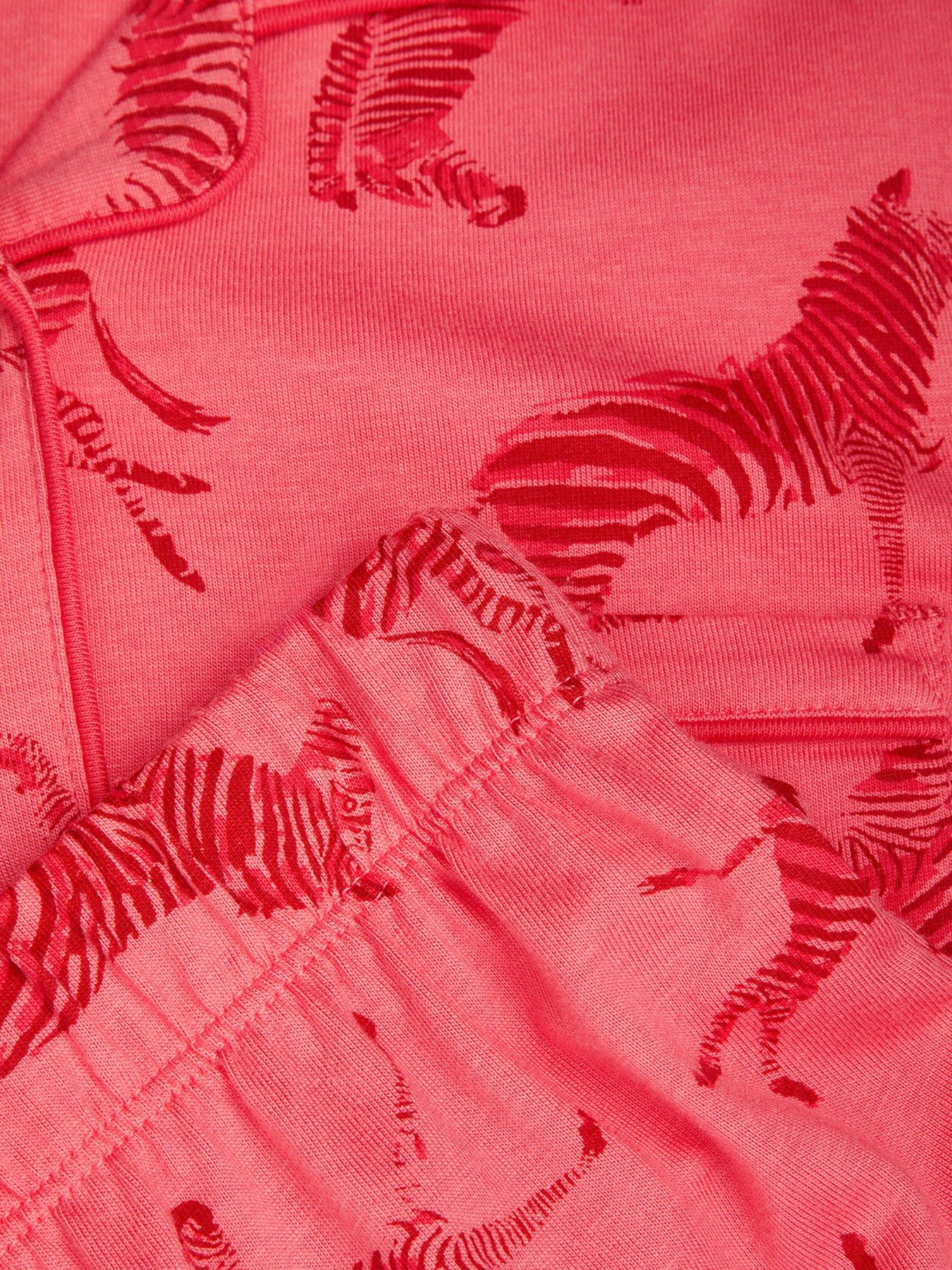 Monsoon Girls Zebra Print Pyjamas Set - Pink | Very