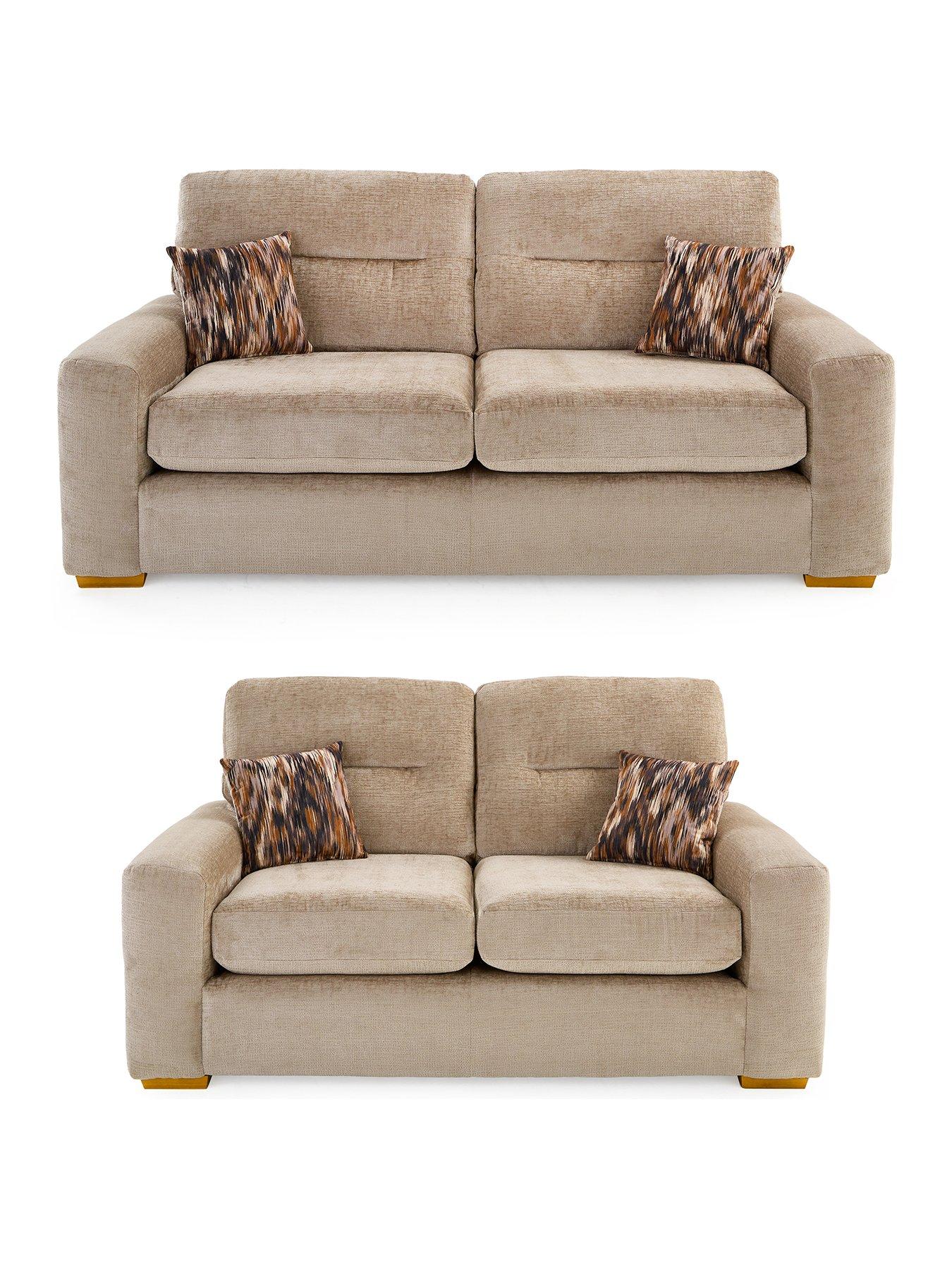 Very Home Melrose 3 + 2 Seater Fabric Sofa Set (Buy & SAVE!) - Made in the UK | Very