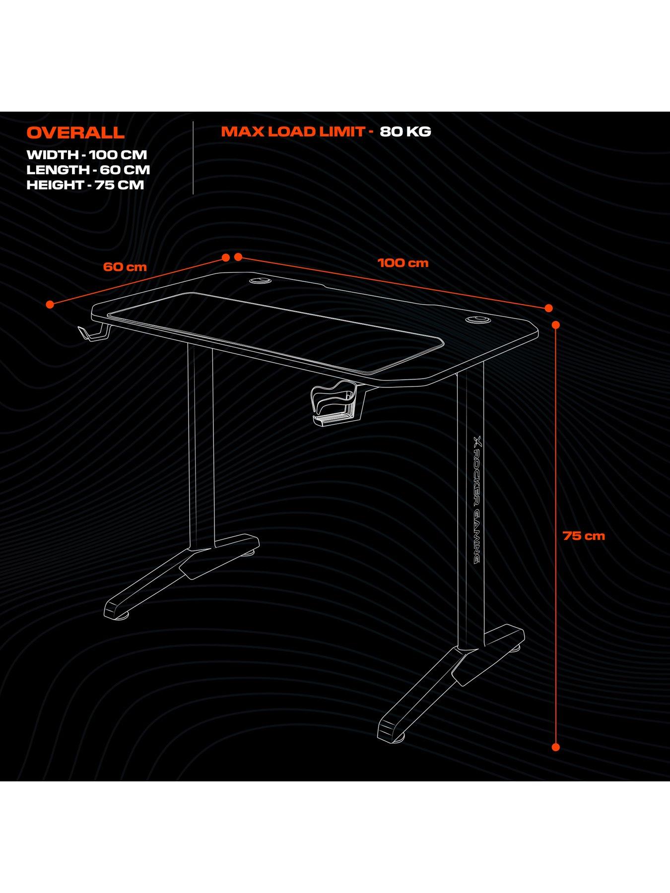 X Rocker Panther Esports Gaming Desk | Very