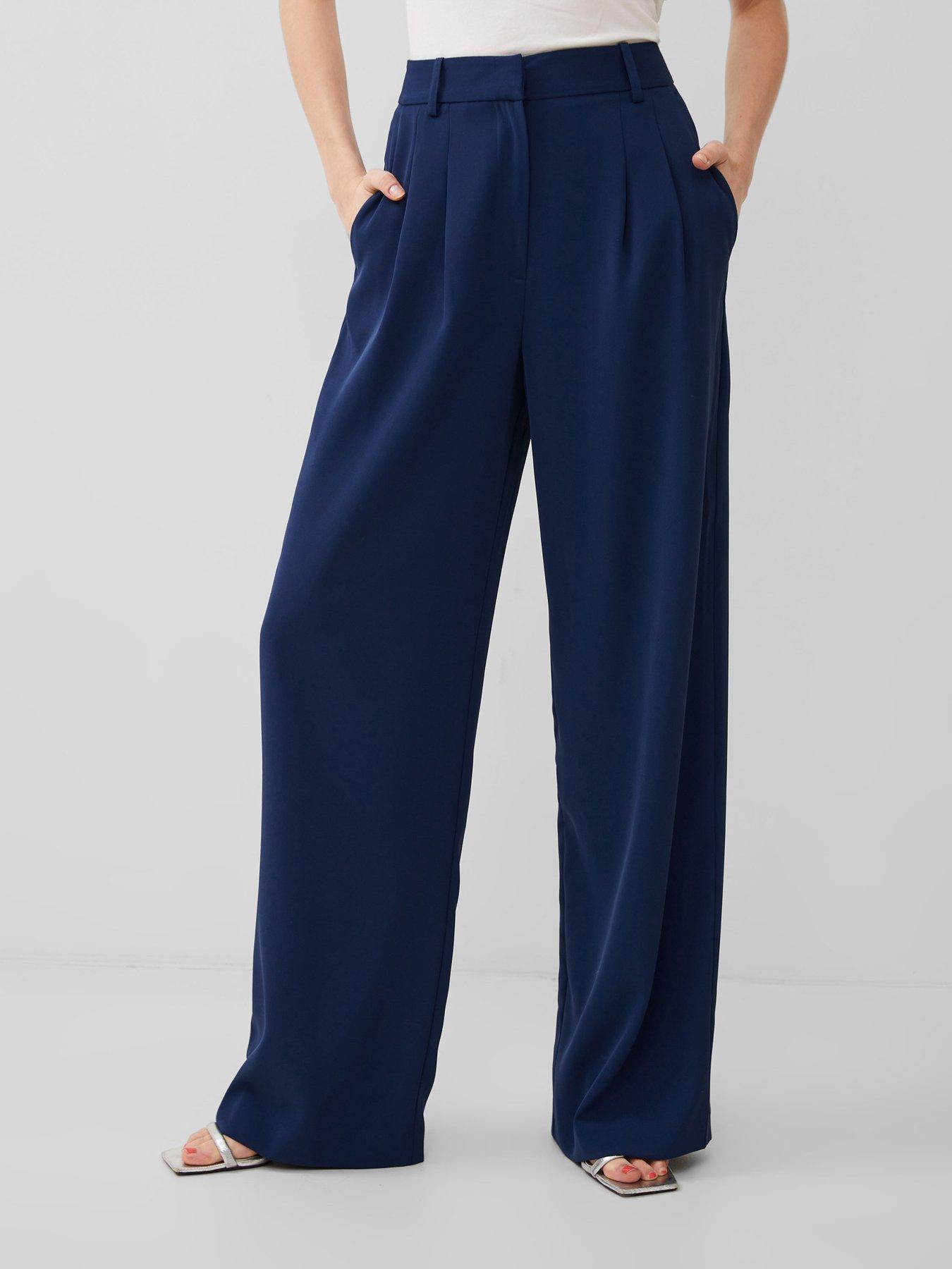 French Connection Suit Trousers With Concealed Pockets - Blue | Very
