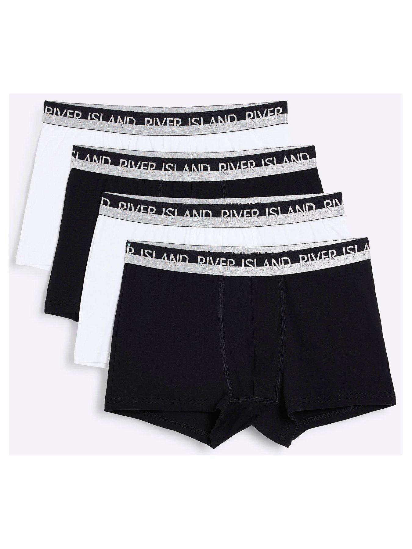 River Island Silver Split Trunks 4 Pack - Black | Very