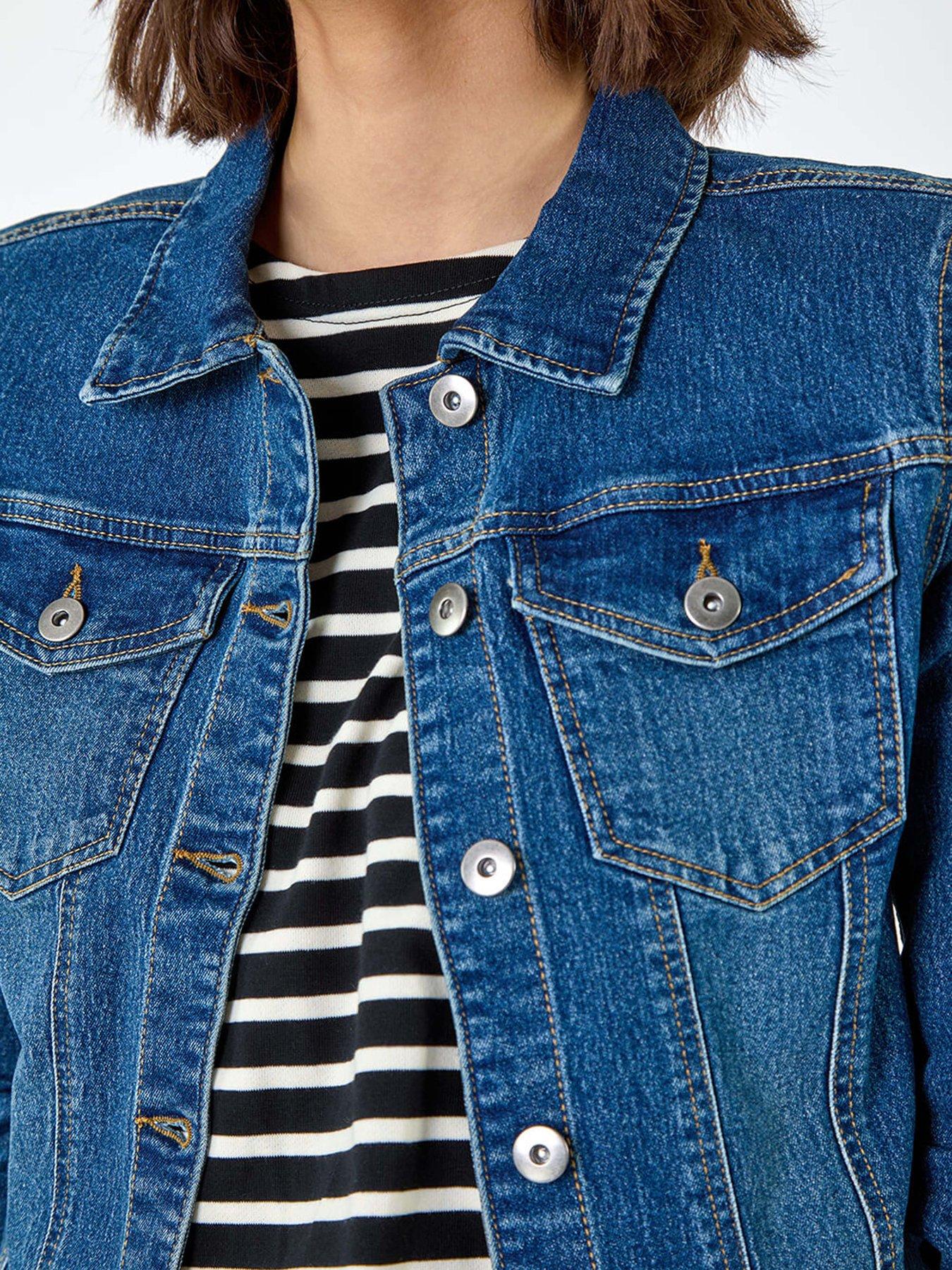 Roman Cotton Blend Stretch Denim Jacket - Indigo | Very