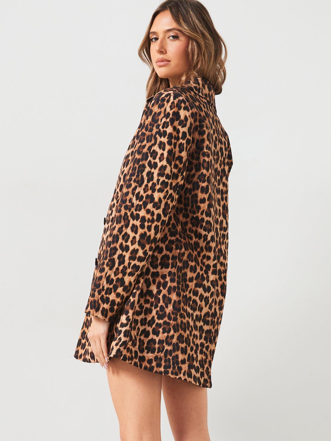 Mango Leopard Over Coat - Brown | Very
