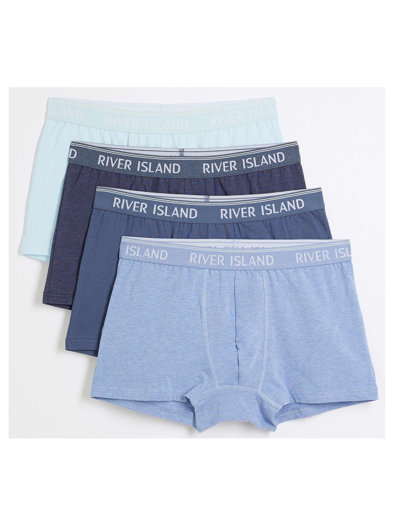 River Island Blues Tipped Waistband Trunks - Light Blue | Very
