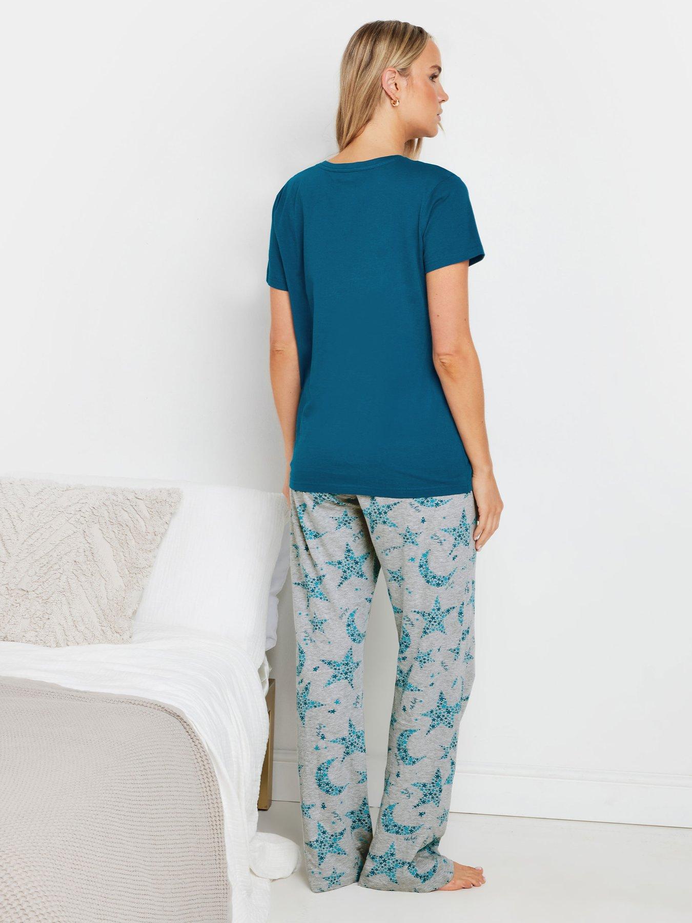 Long Tall Sally Tall Star In Stars Wide Leg Pj Set - Blue | Very