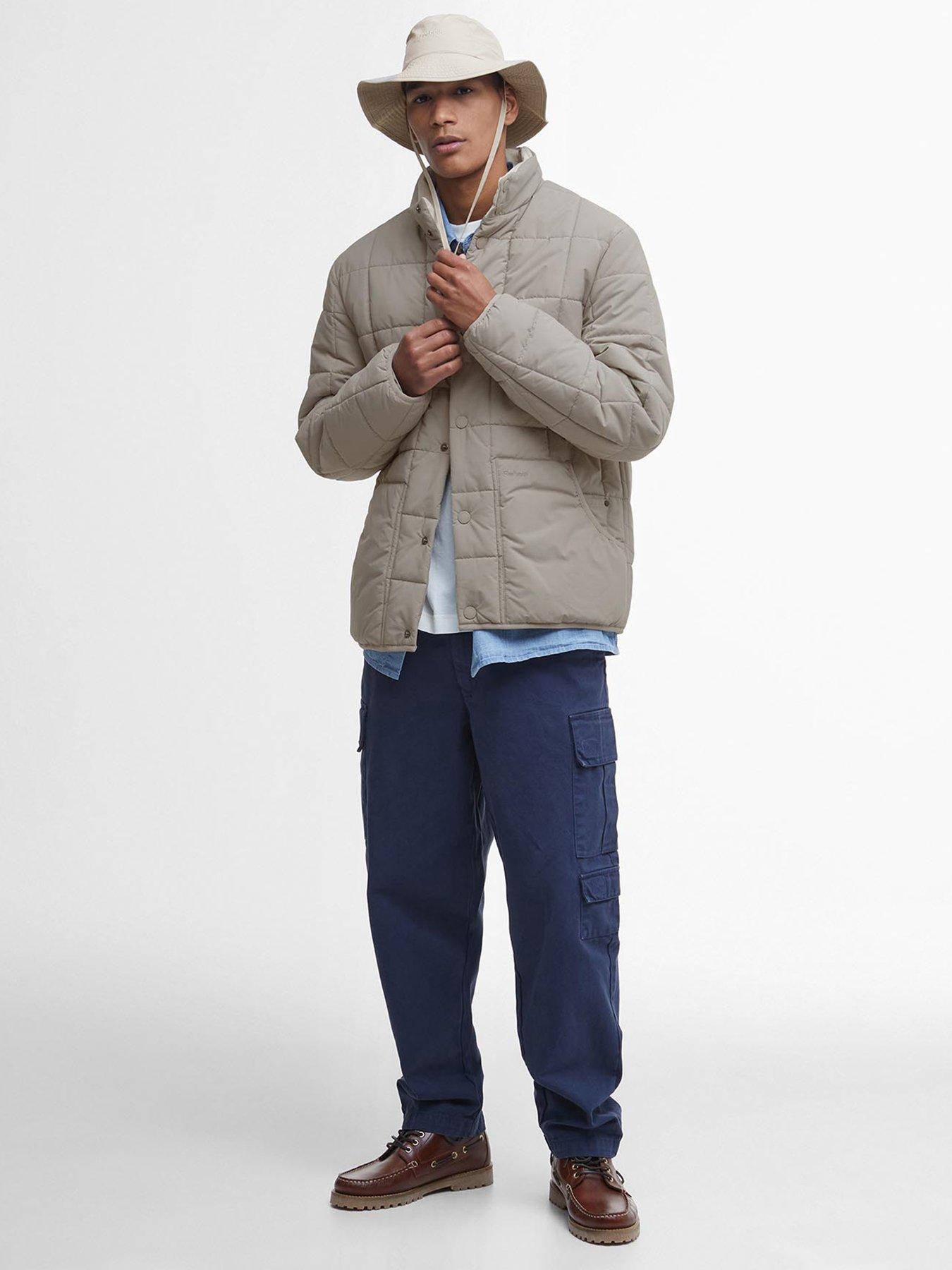 Barbour Shoreman Quilted Jacket - Light Grey | Very