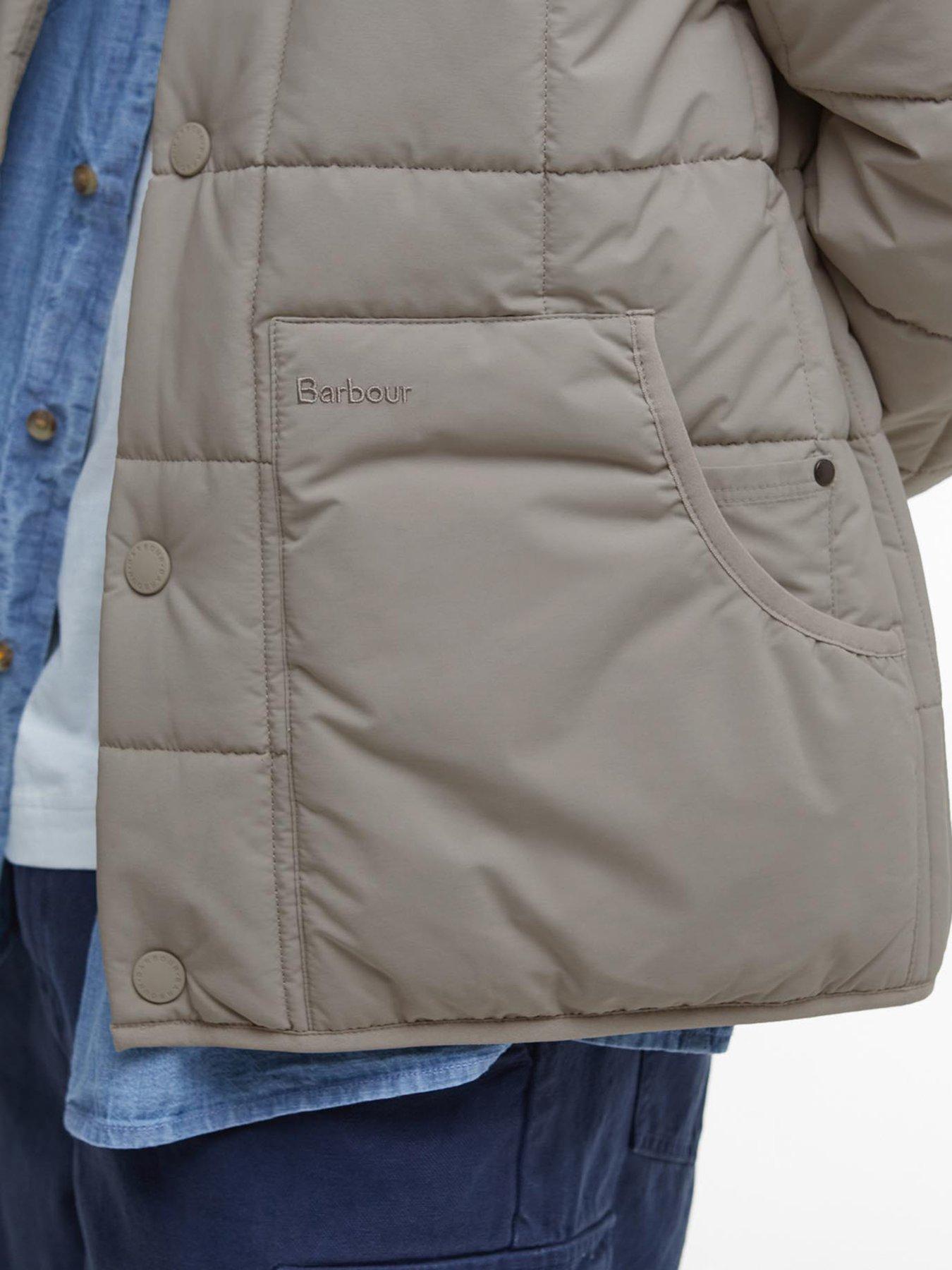 Barbour Shoreman Quilted Jacket - Light Grey | Very