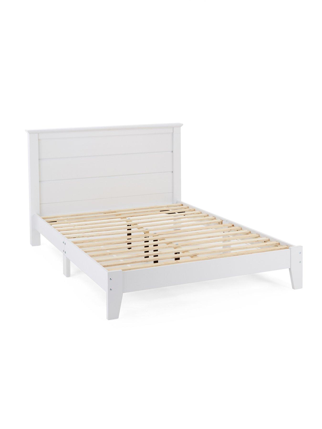 Very Home Atlanta Bed Frame with Mattress Options (Buy & SAVE!) - White ...