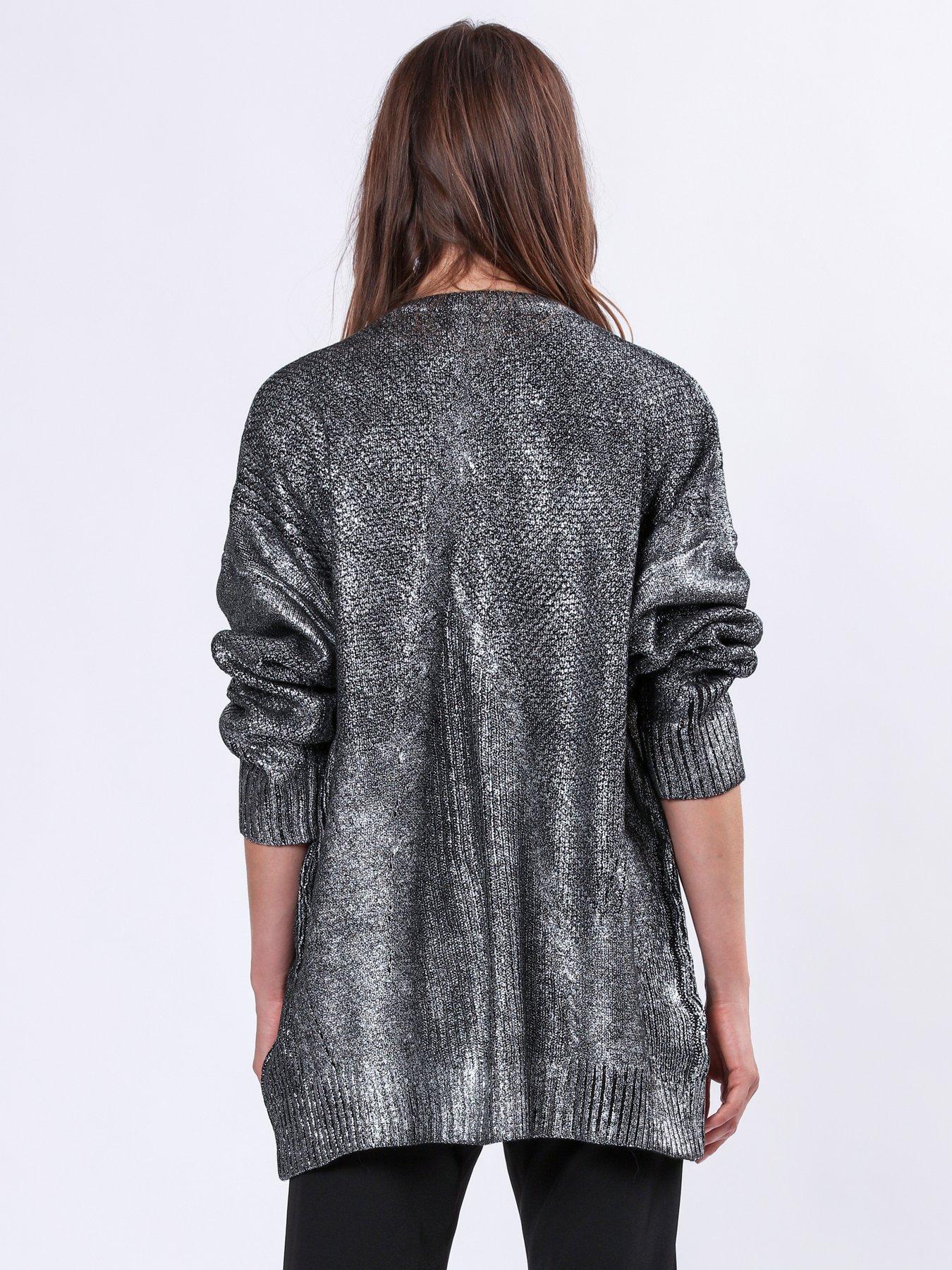 Religion Cable Knit Metallic Jumper - Silver | Very