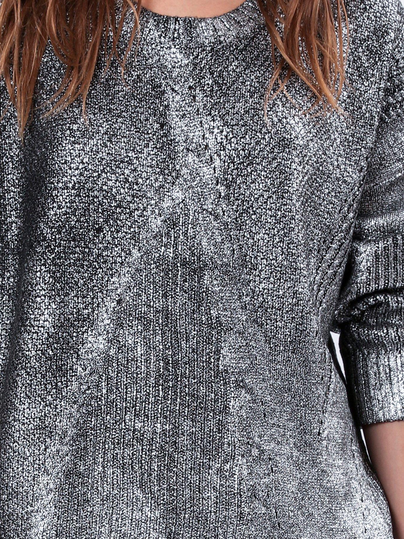 Religion Cable Knit Metallic Jumper - Silver | Very
