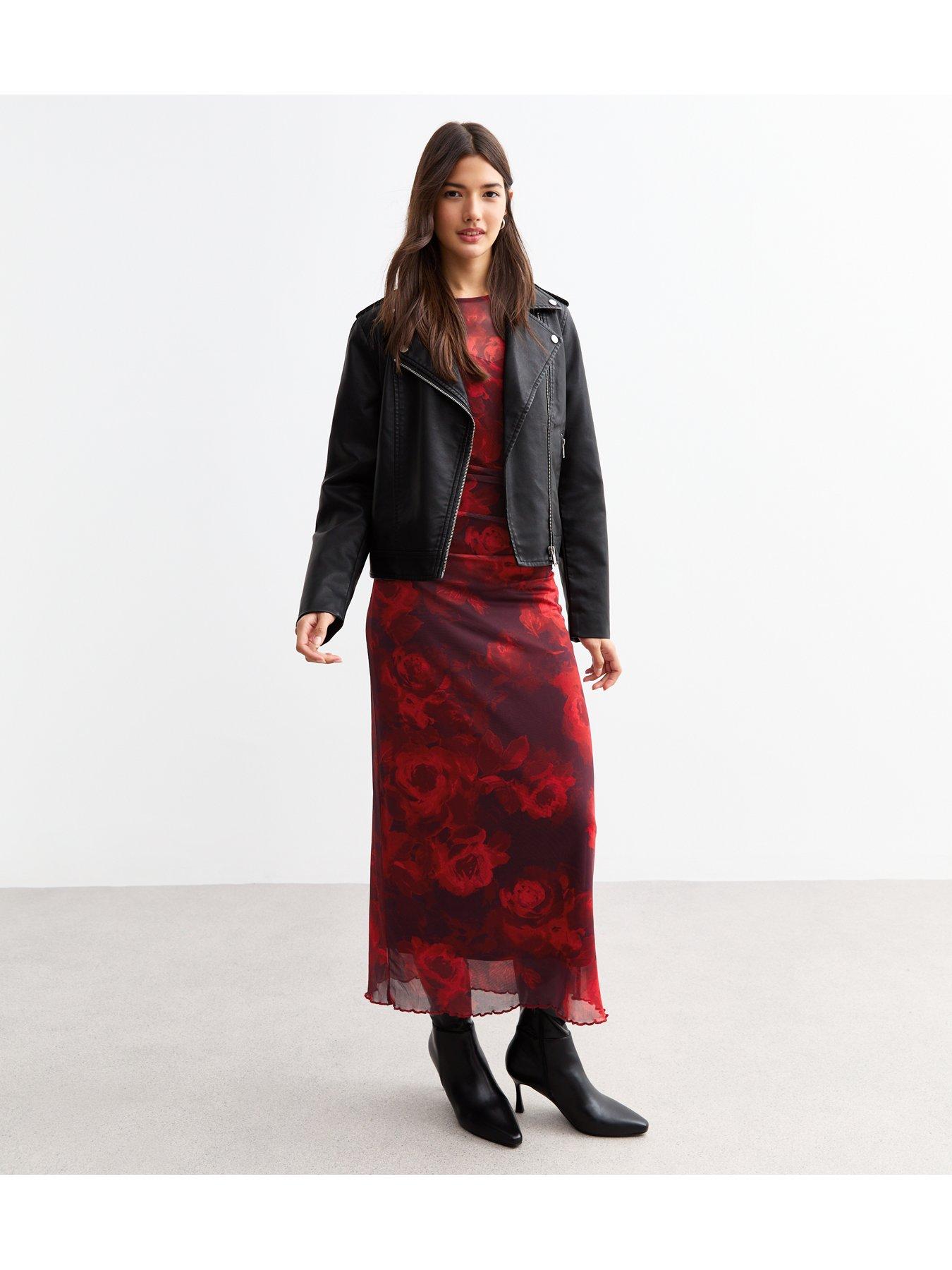 New Look Mesh Midi Dress - Red | Very