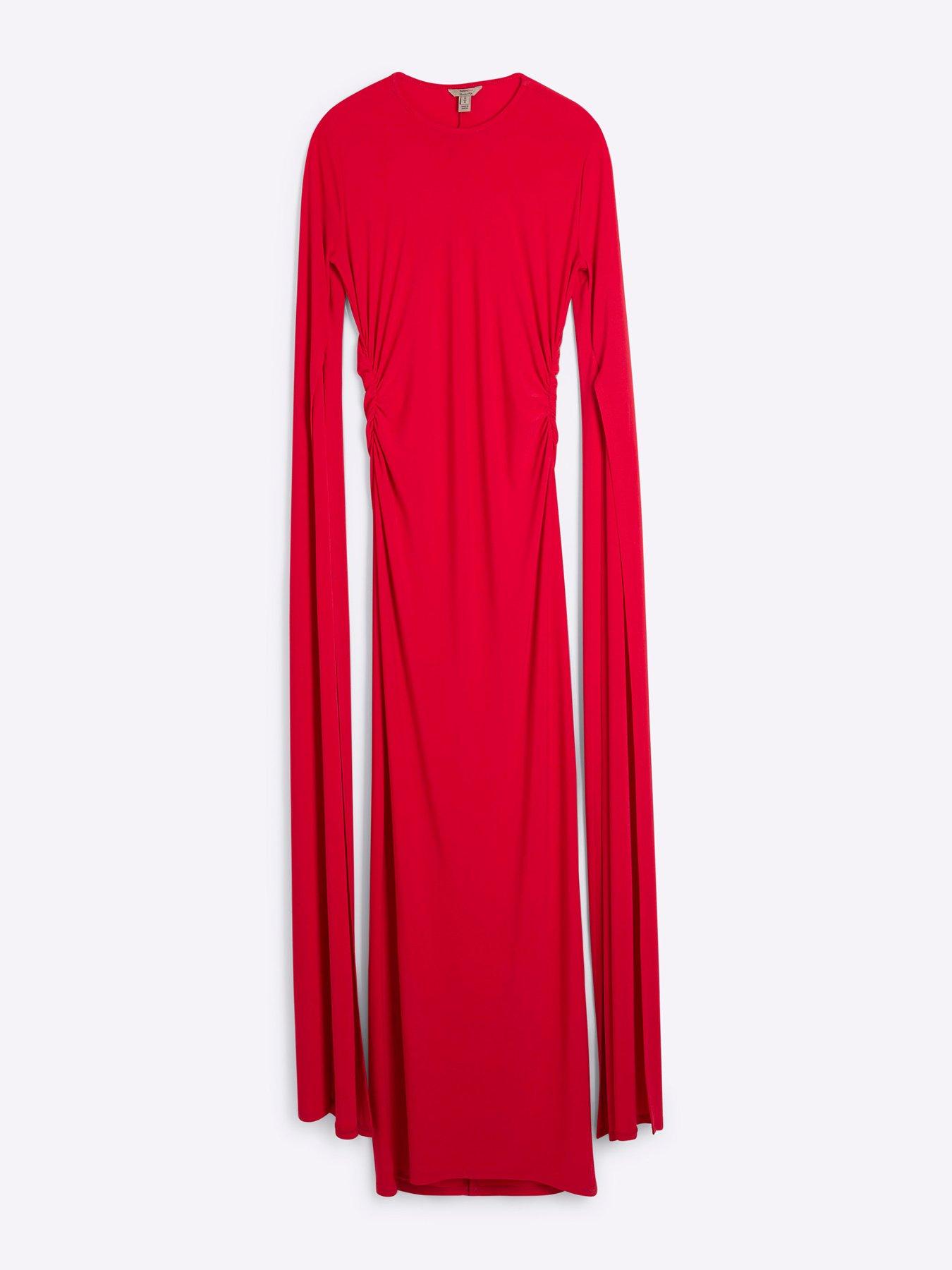 River Island Flare Split Sleeve Maxi Dress - Bright Red | Very