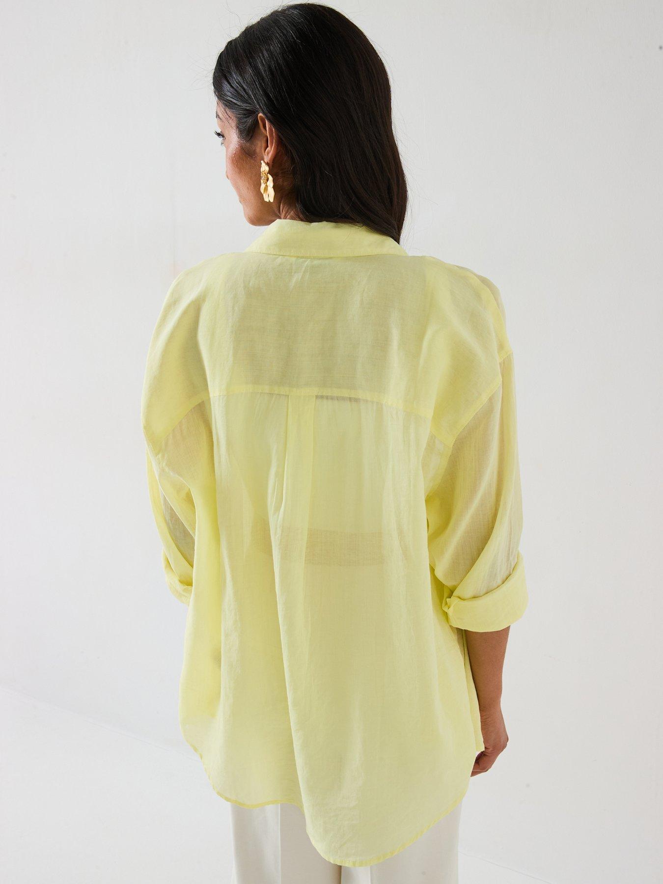 V by Very Lightweight Oversized Rami Shirt | Very