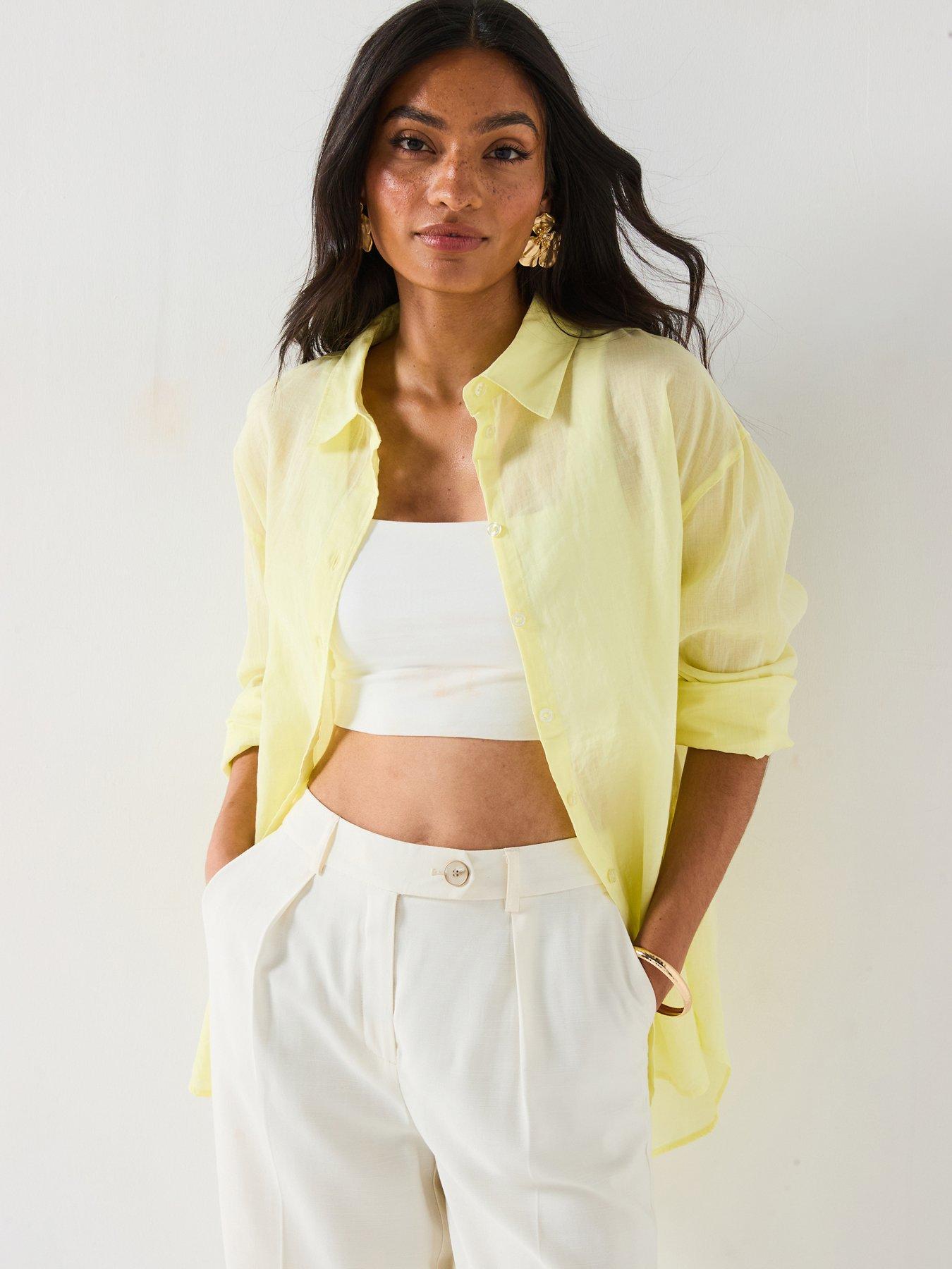 V by Very Lightweight Oversized Rami Shirt | Very