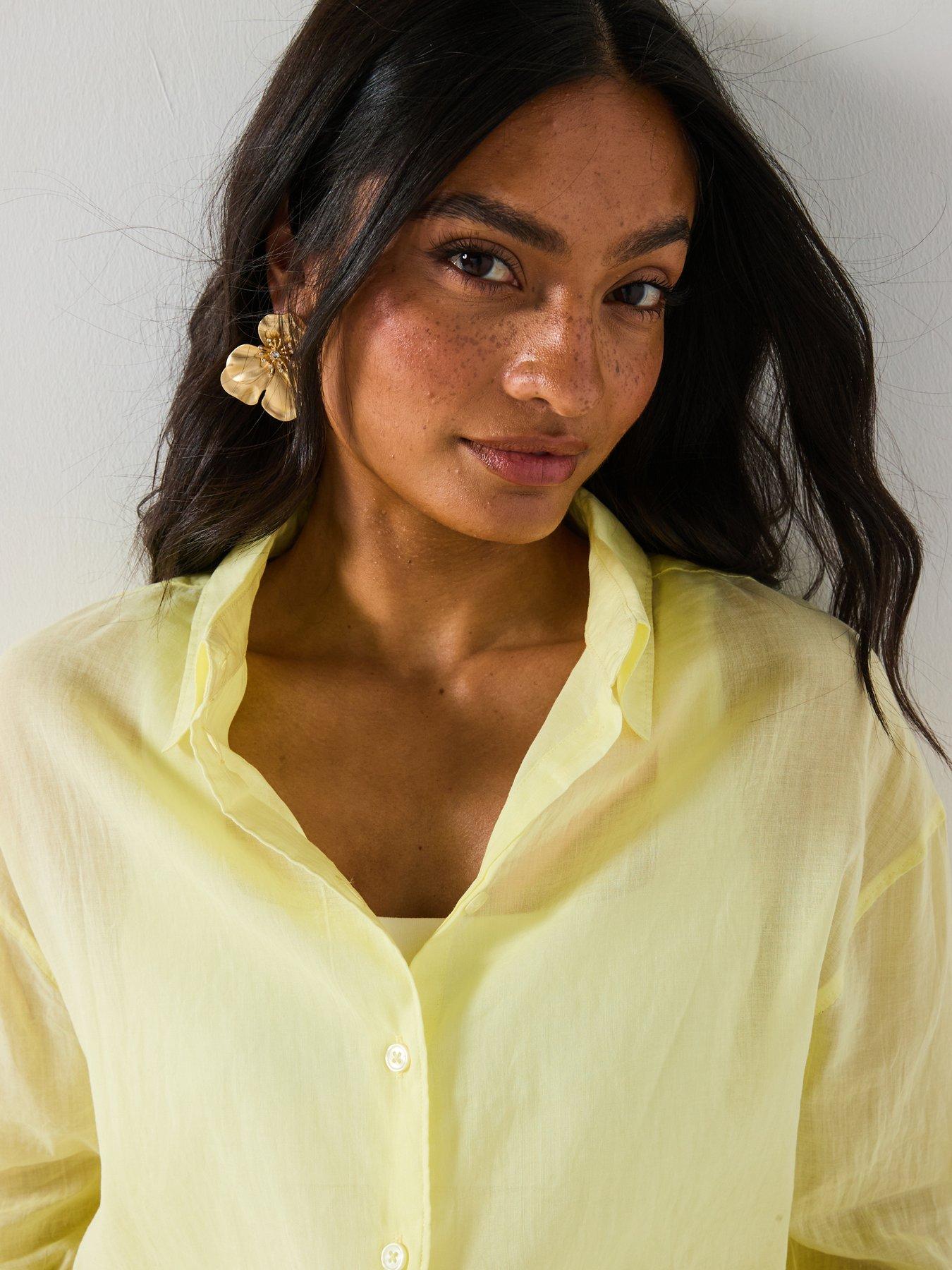 V by Very Lightweight Oversized Rami Shirt | Very