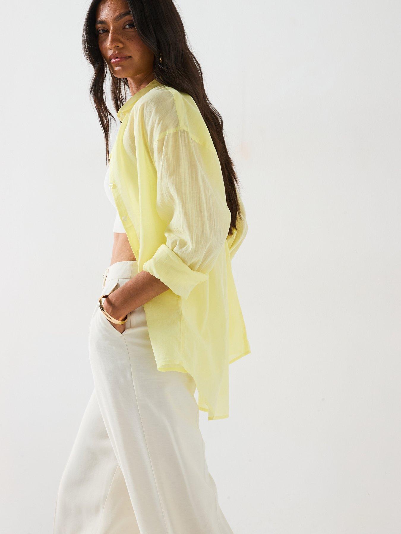 V by Very Lightweight Oversized Rami Shirt | Very
