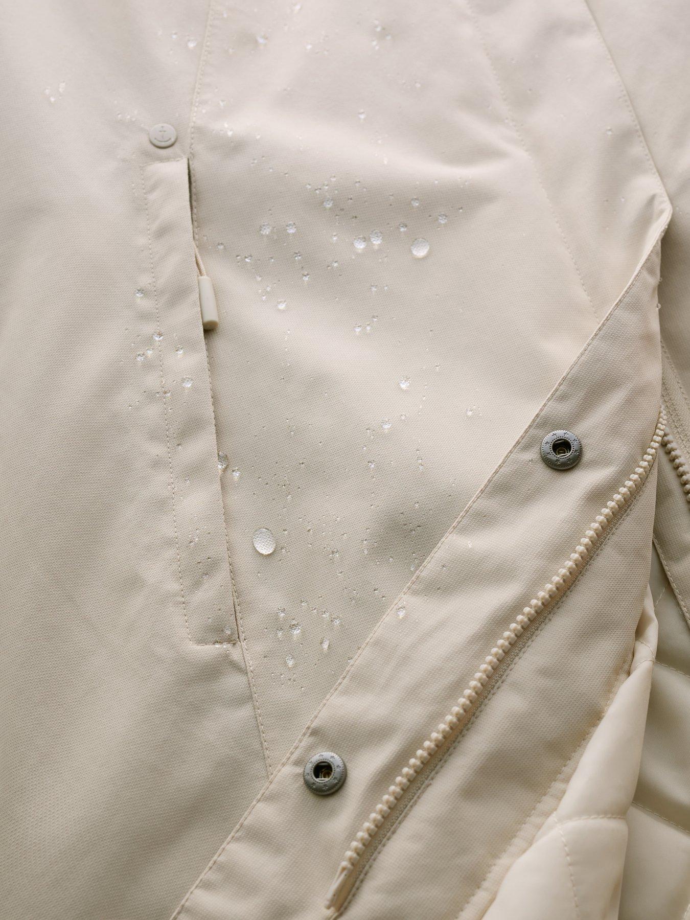 Seasalt Cornwall Long Line Hooded Raincoat - Cream | Very