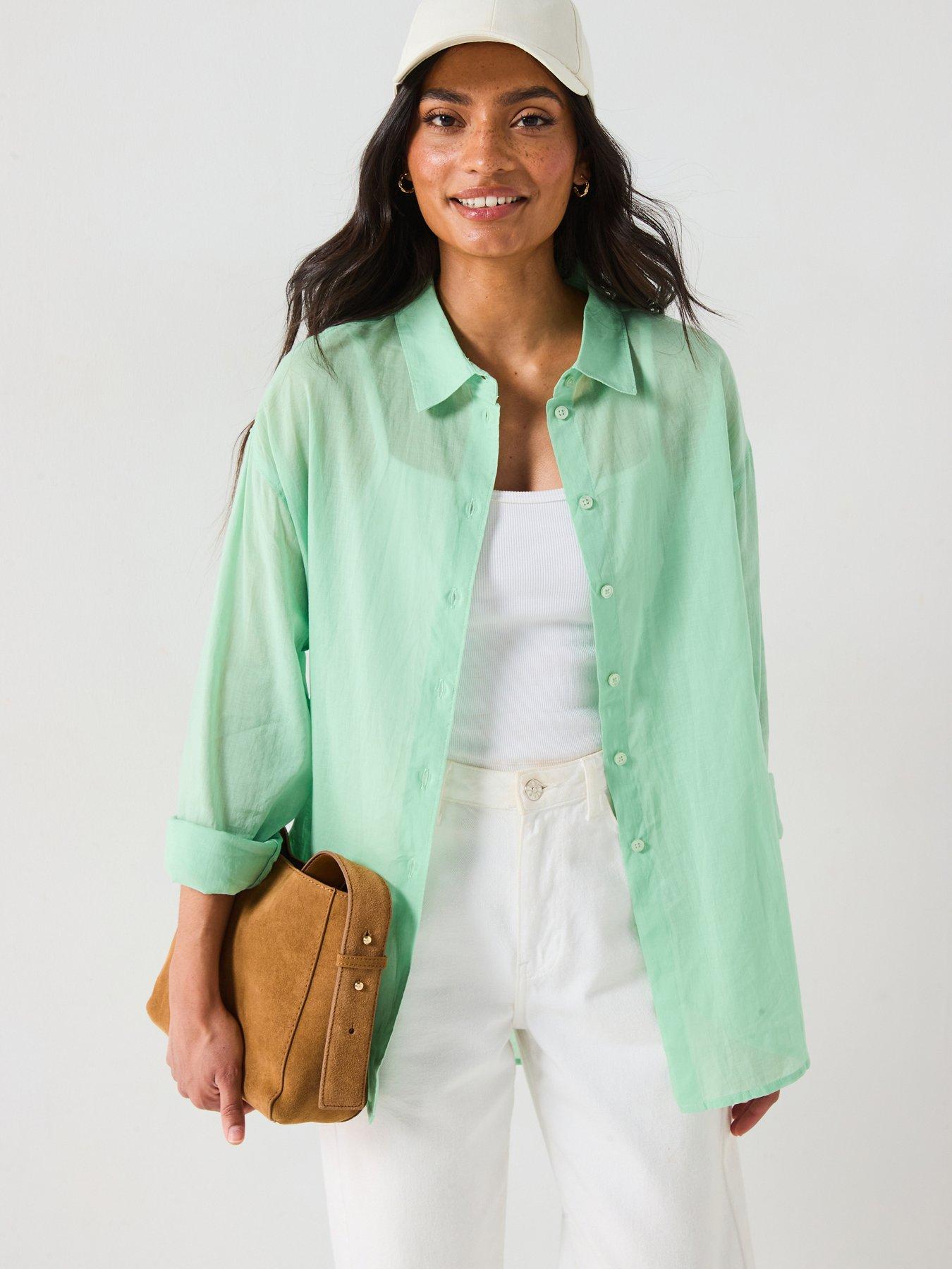 V by Very Lightweight Oversized Rami Shirt | Very
