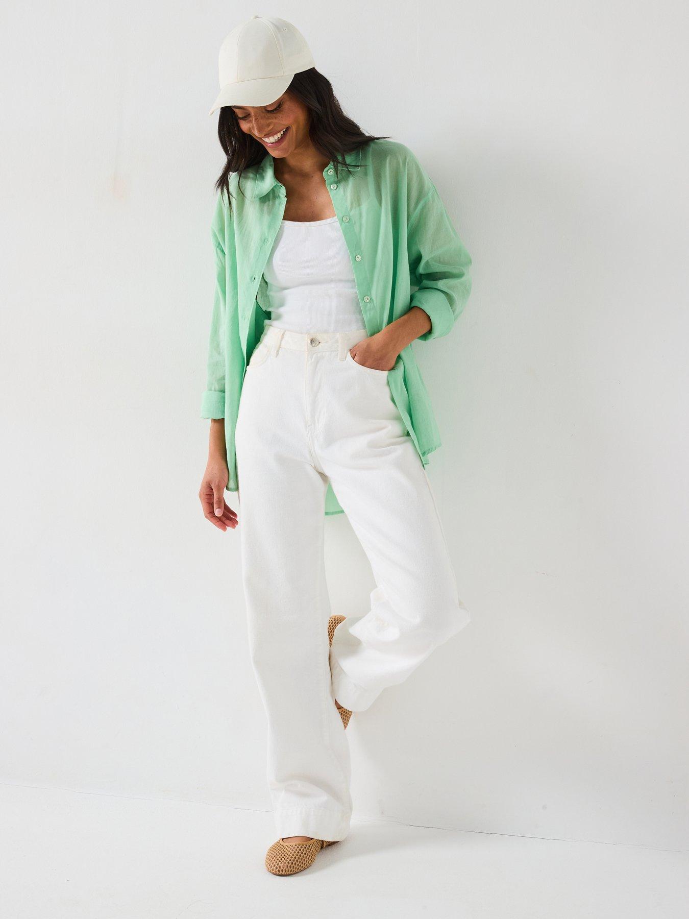 V by Very Lightweight Oversized Rami Shirt | Very