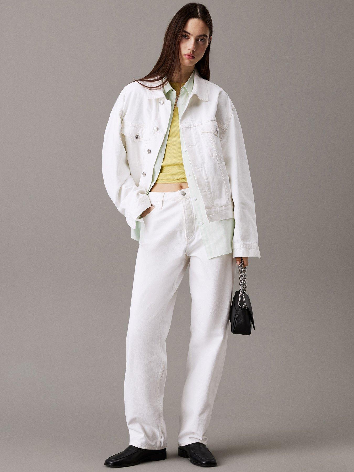 Calvin Klein Jeans Boxy Denim Jacket - White | Very