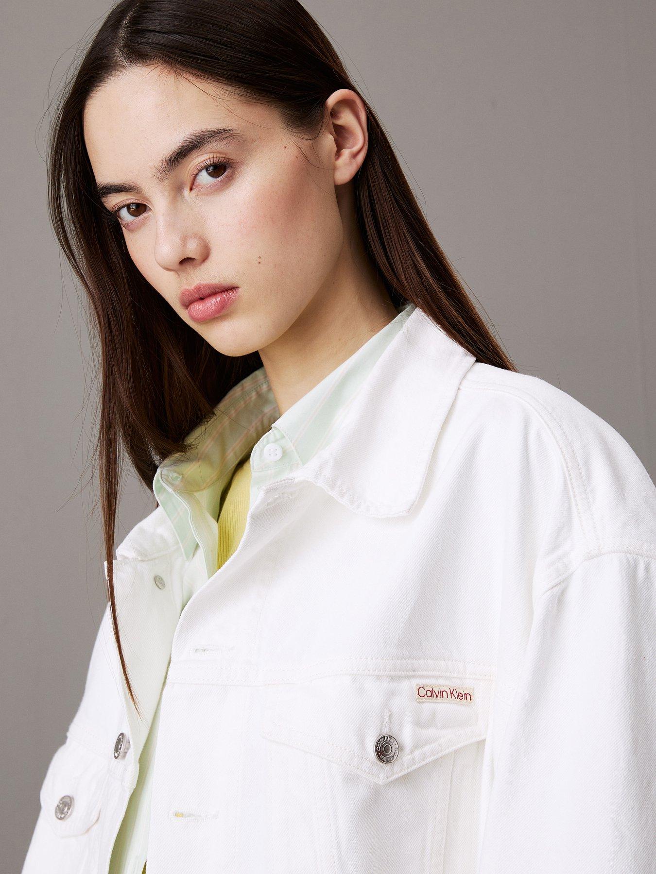 Calvin Klein Jeans Boxy Denim Jacket - White | Very