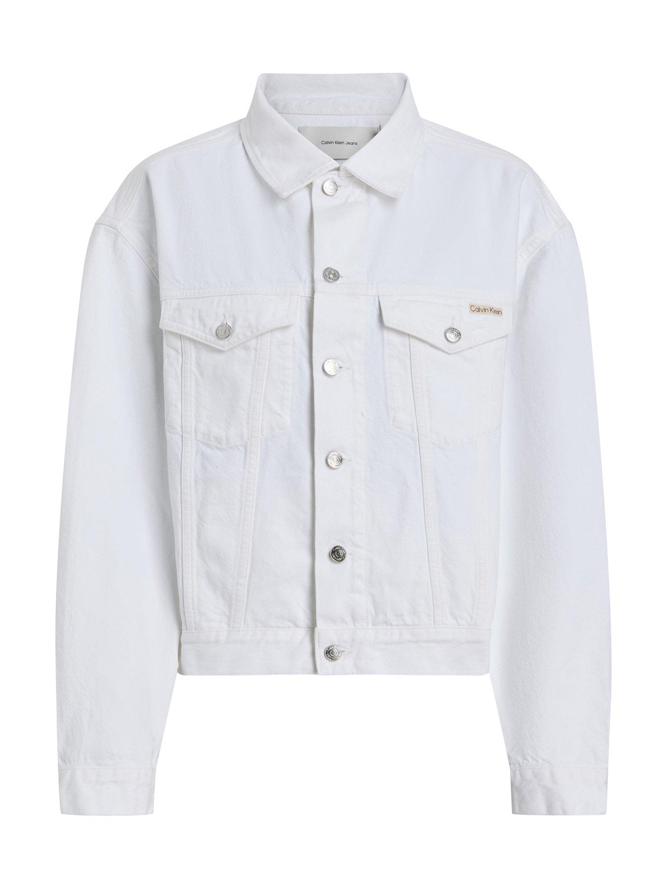 Calvin Klein Jeans Boxy Denim Jacket - White | Very