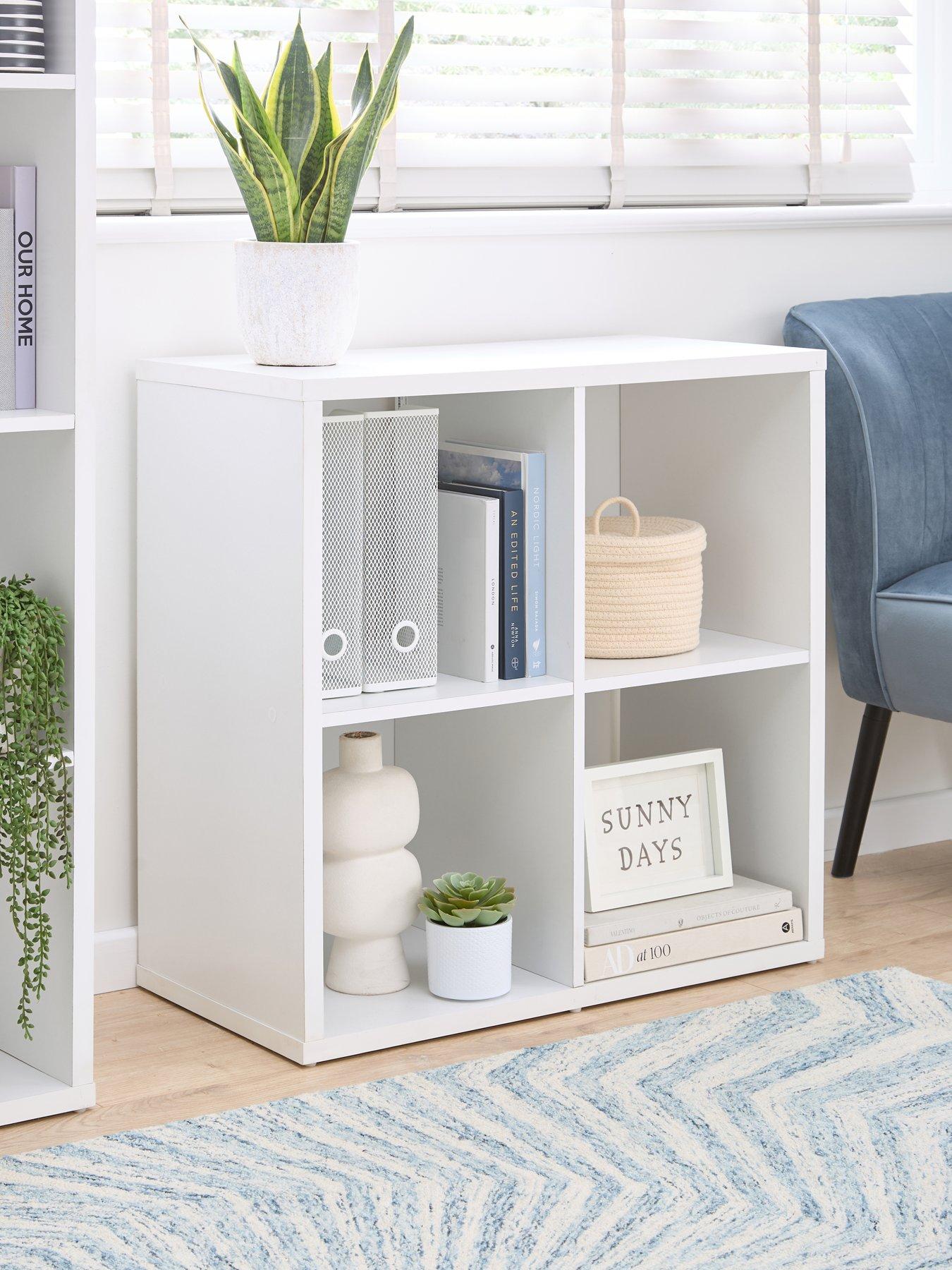 Very Home Metro 4 Square Shelf Unit - White - FSC® Certified | Very