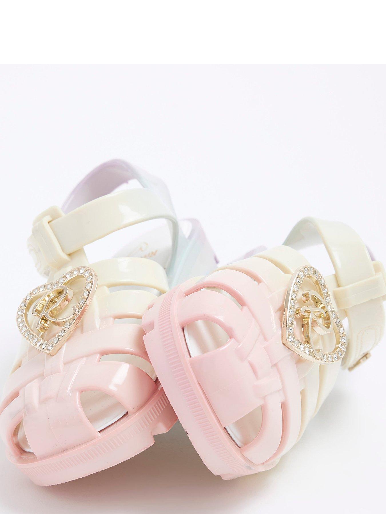 River Island Mini Mini Girls Rainbow Floral Jelly Sandals - Rainbow | Very