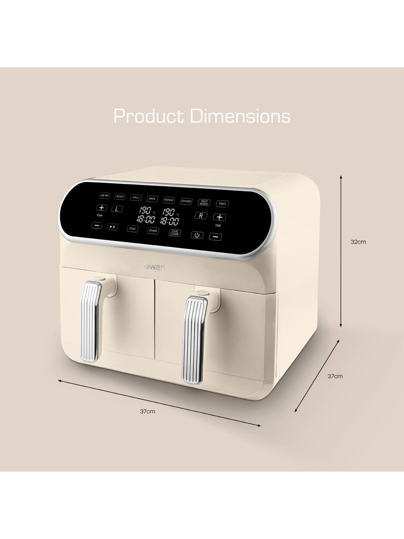 Swan Retro 8L Dual Air Fryer - Cream | Very