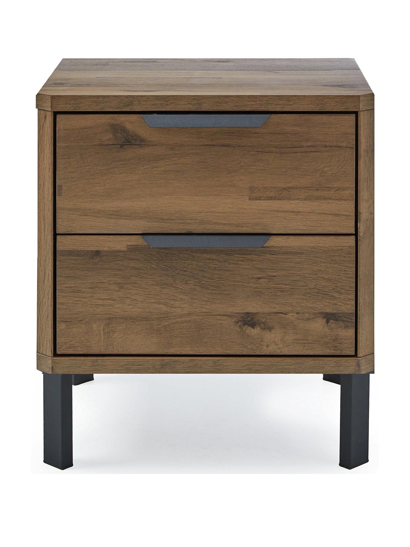 Very Home Harlem 2 Drawer Bedside Chest - Mid Oak Effect - FSC ...