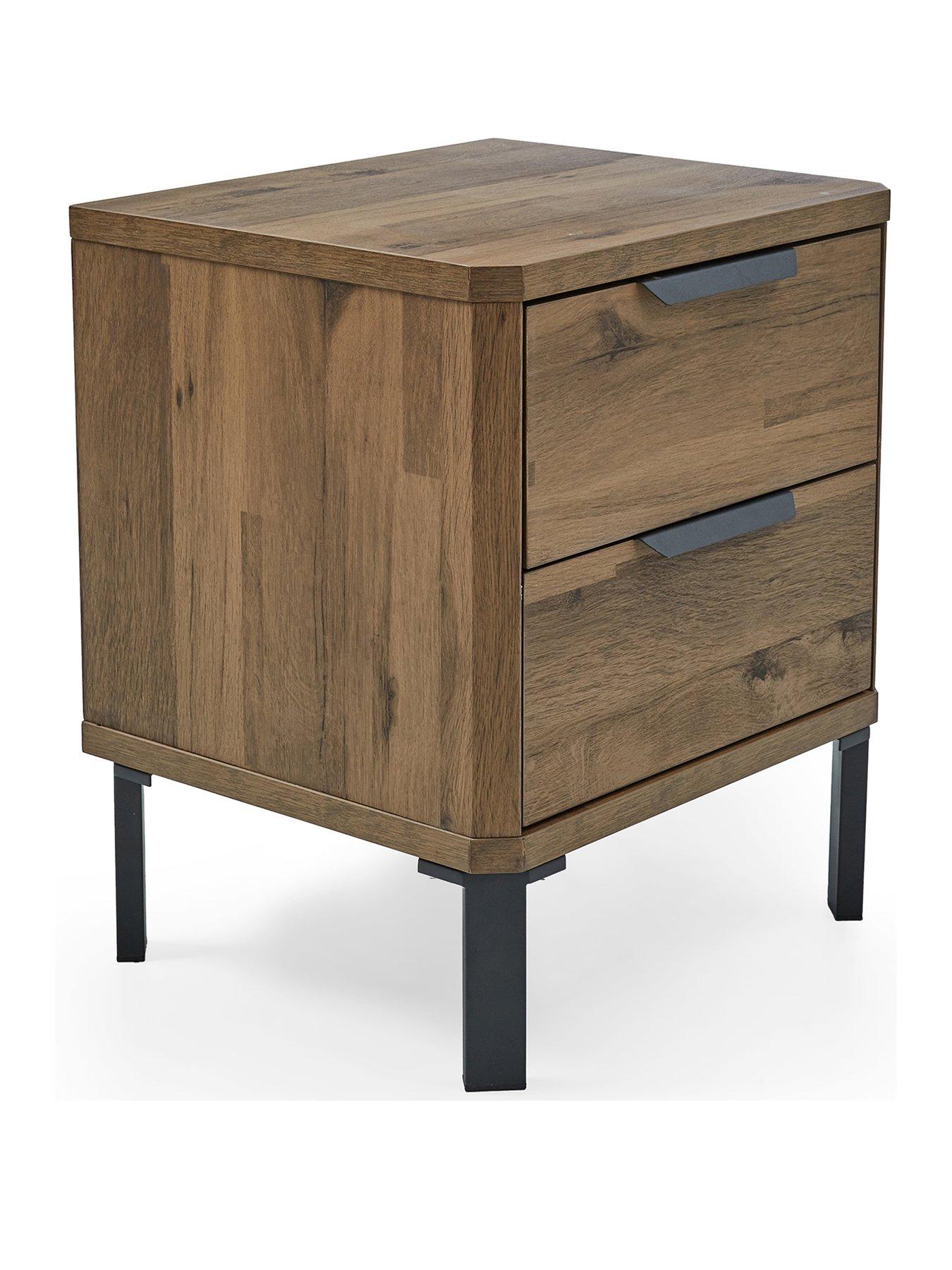 Very Home Harlem 2 Drawer Bedside Chest - Mid Oak Effect - FSC ...