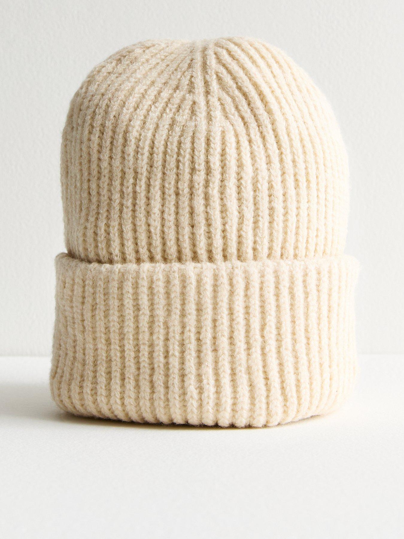 New Look Cream Rib Chunky Knit Beanie Hat | Very