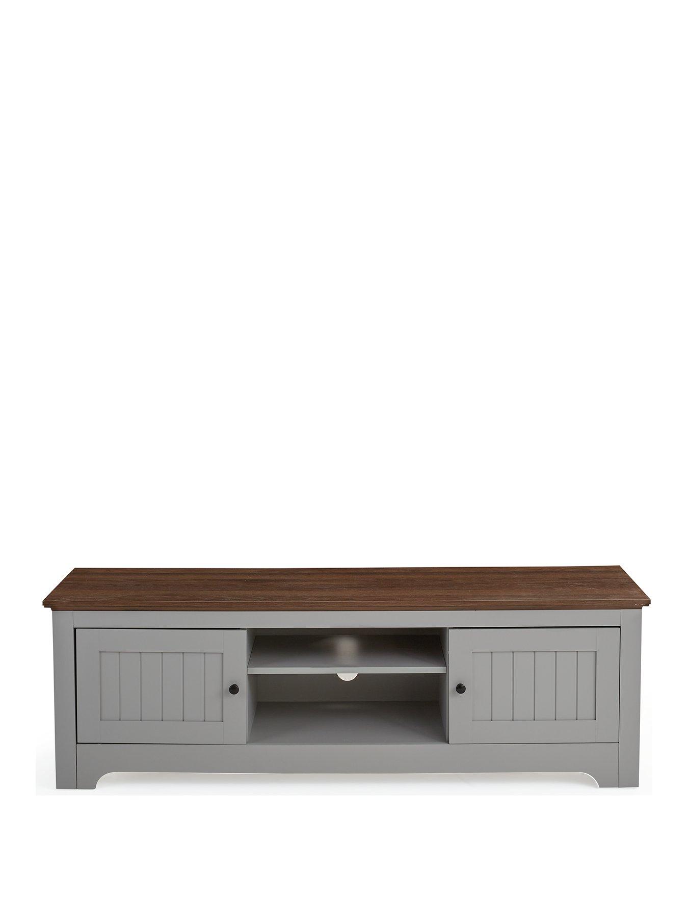 Very Home New Devon TV Unit - Grey/Walnut - fits up to 55 inch TV - FSC ...