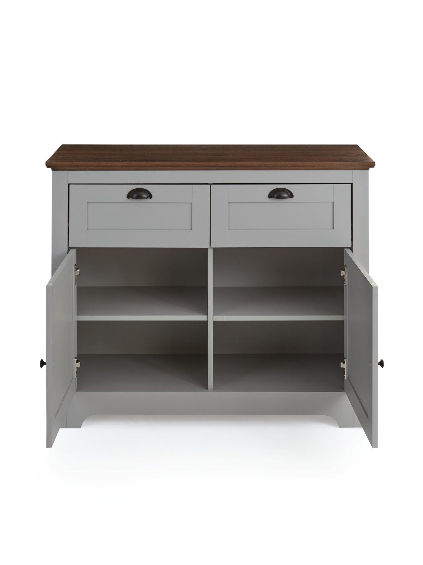 Very Home New Devon Compact Sideboard - Grey/Walnut - FSC Certified | Very